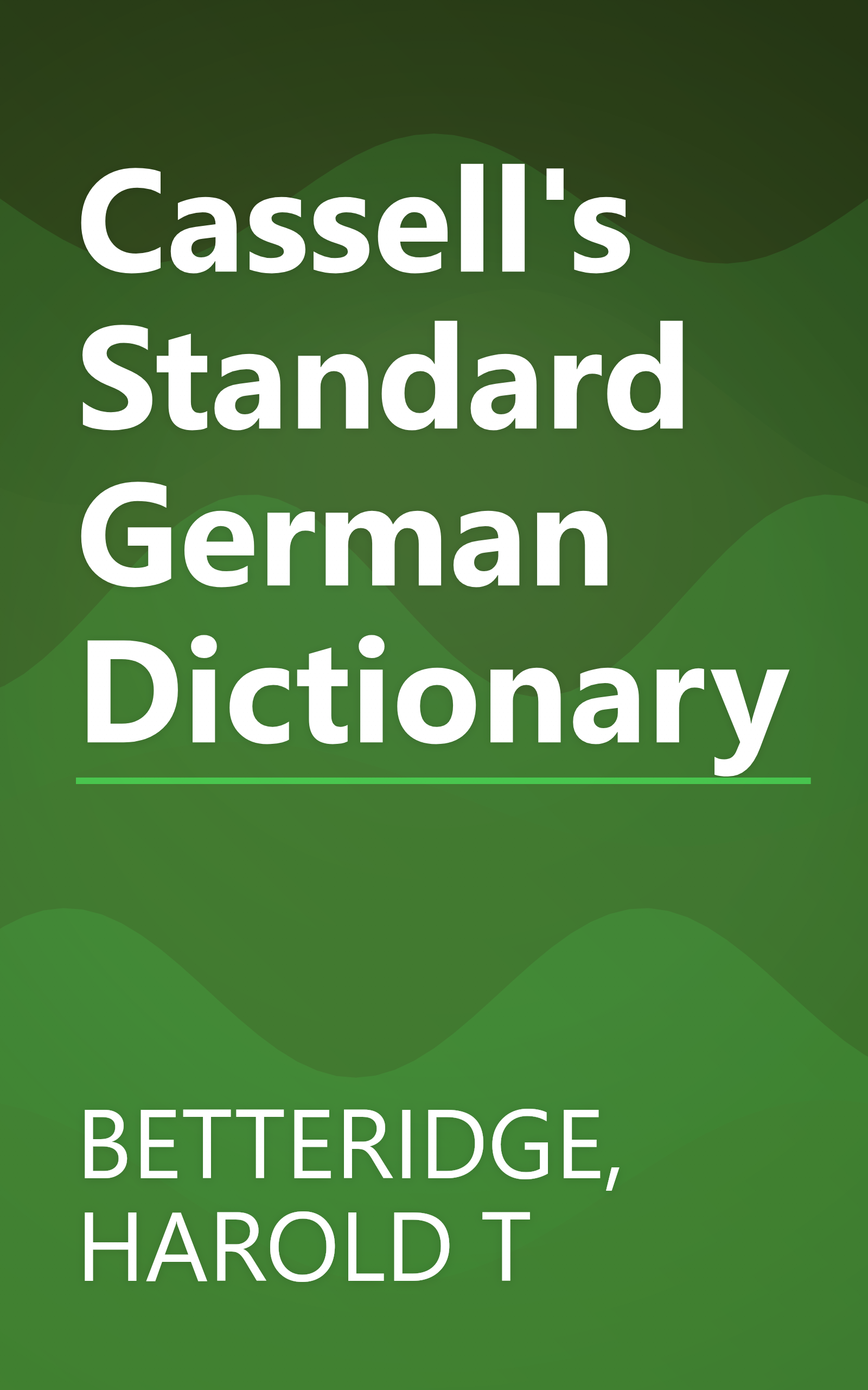 Cassell's Standard German Dictionary book cover