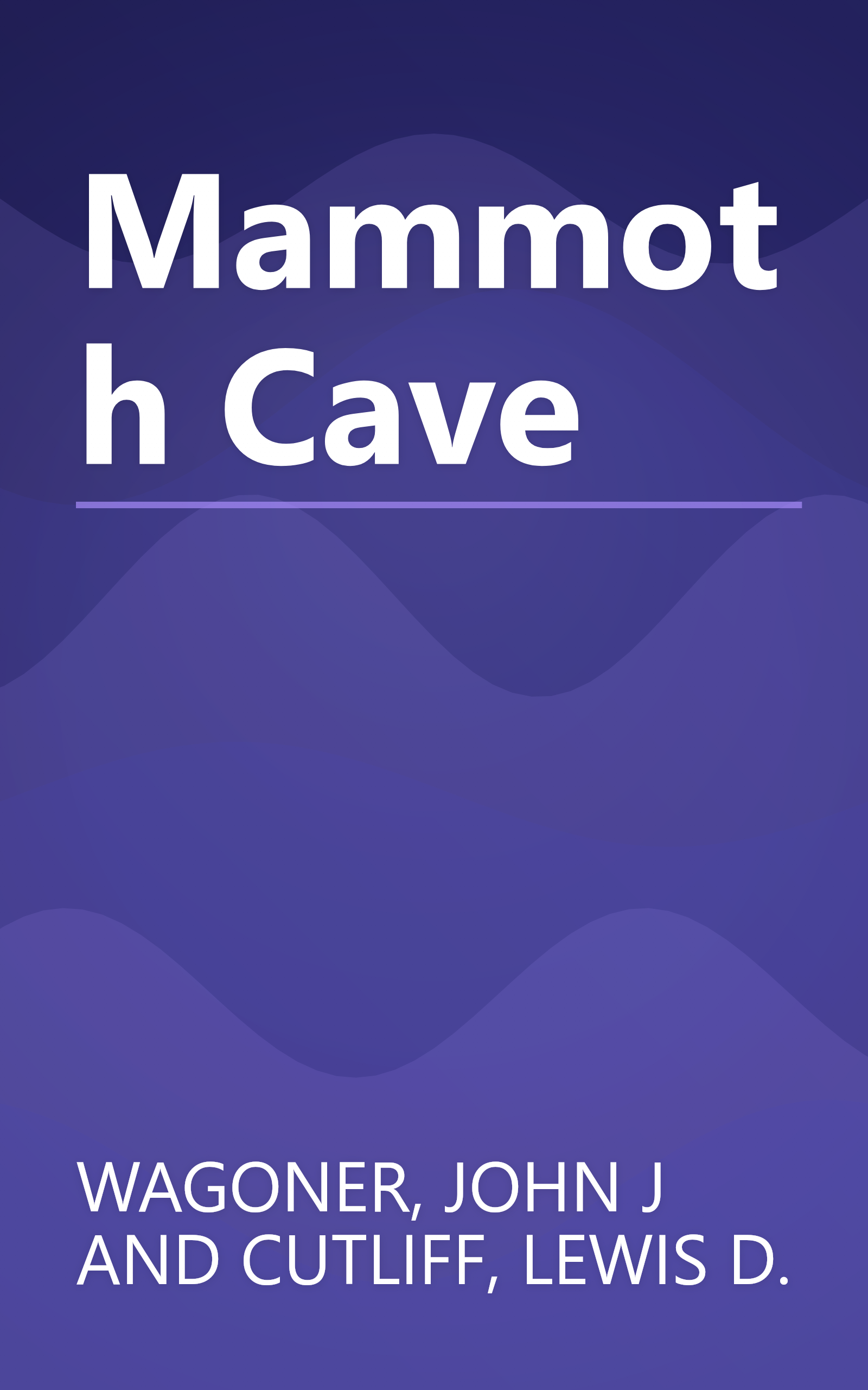 Mammoth Cave book cover