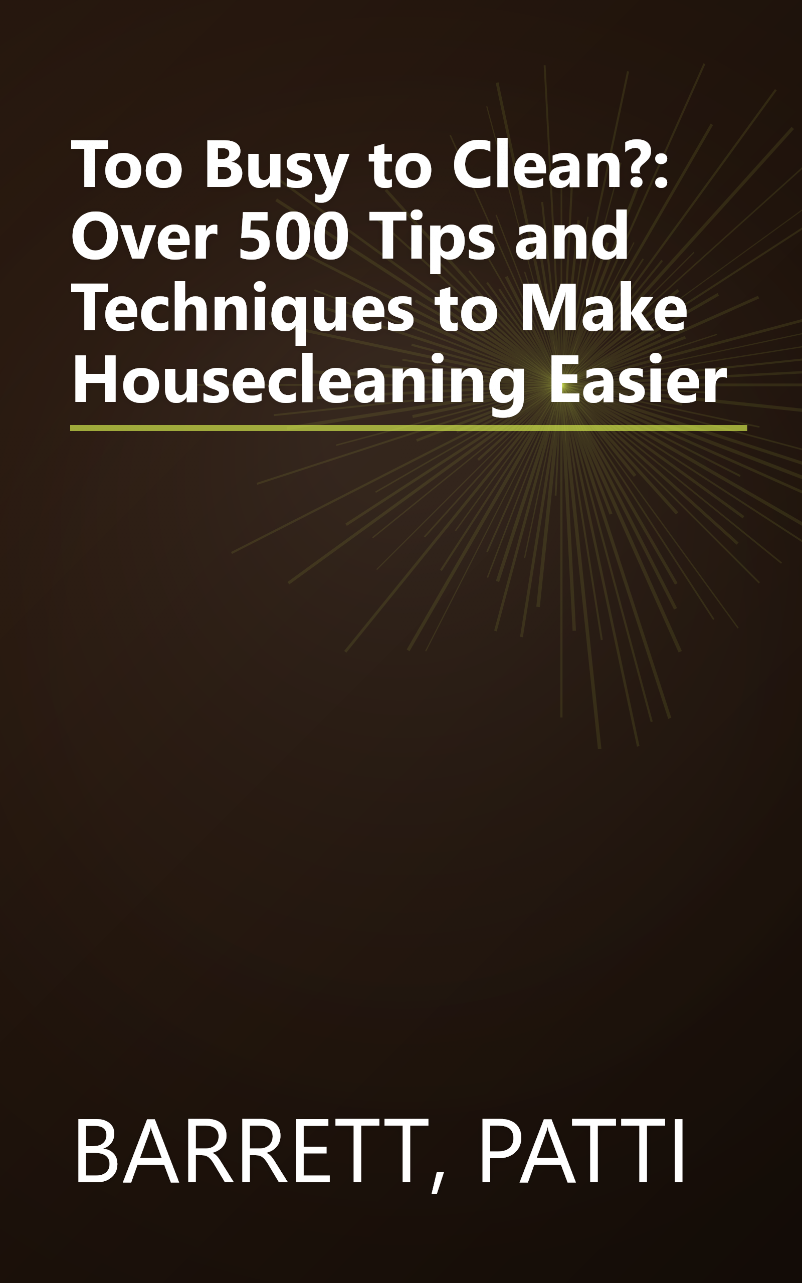 Too Busy to Clean?: Over 500 Tips and Techniques to Make Housecleaning Easier book cover