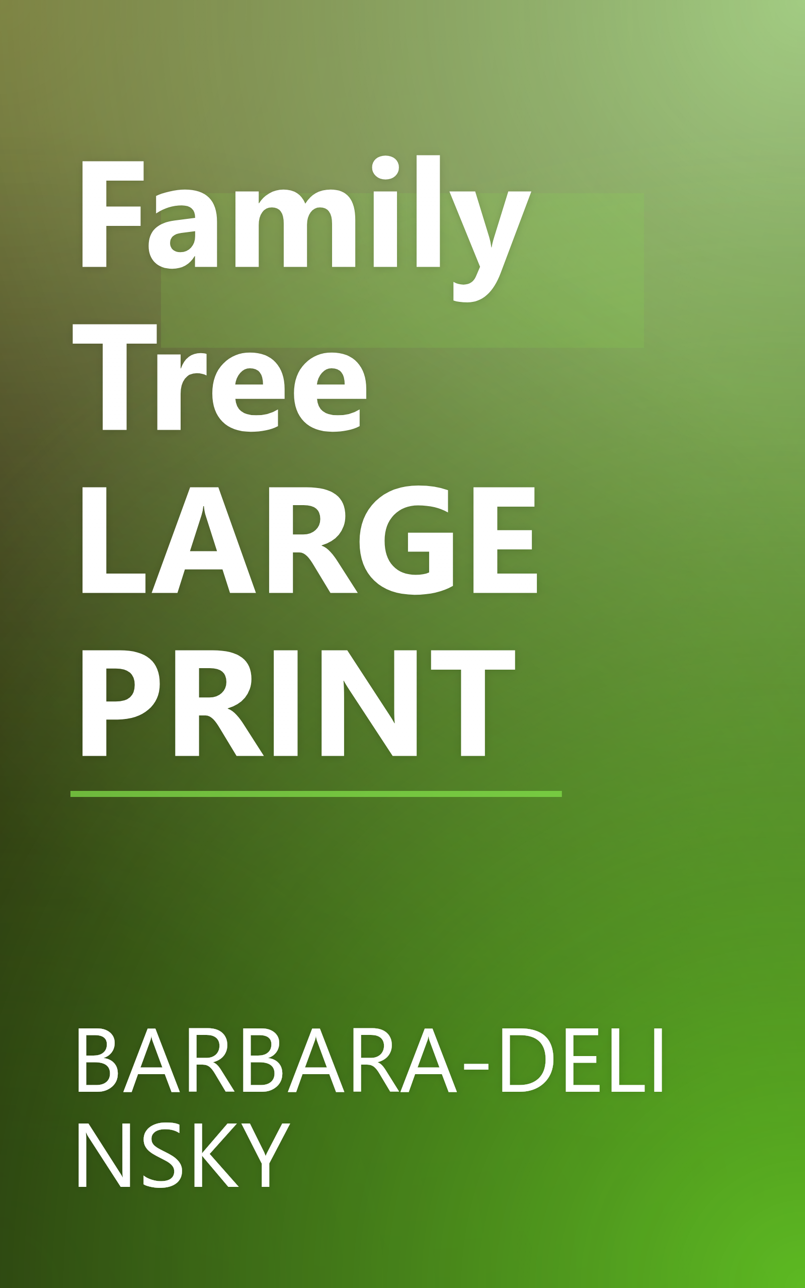 Family Tree LARGE PRINT book cover