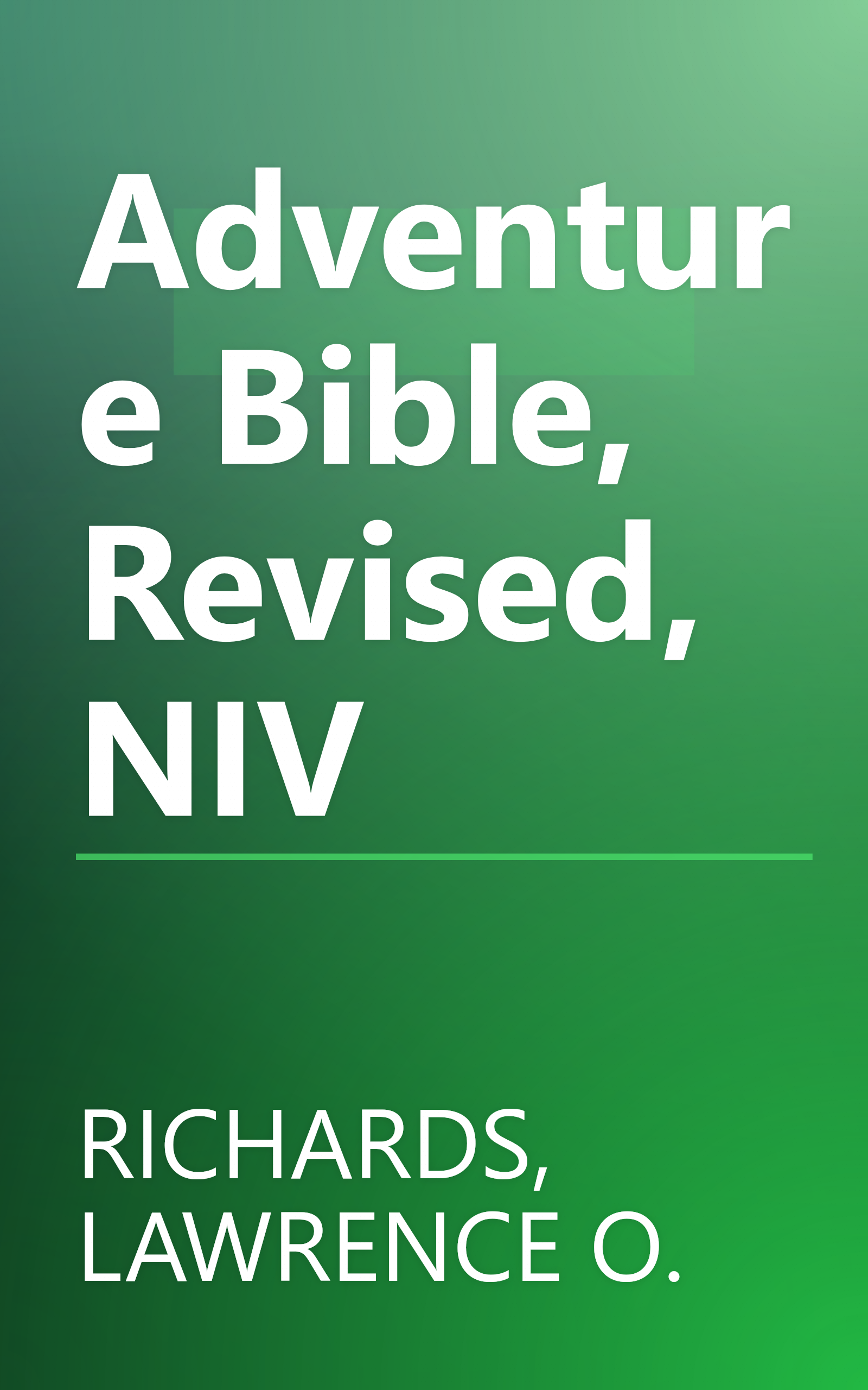 Adventure Bible, Revised, NIV book cover