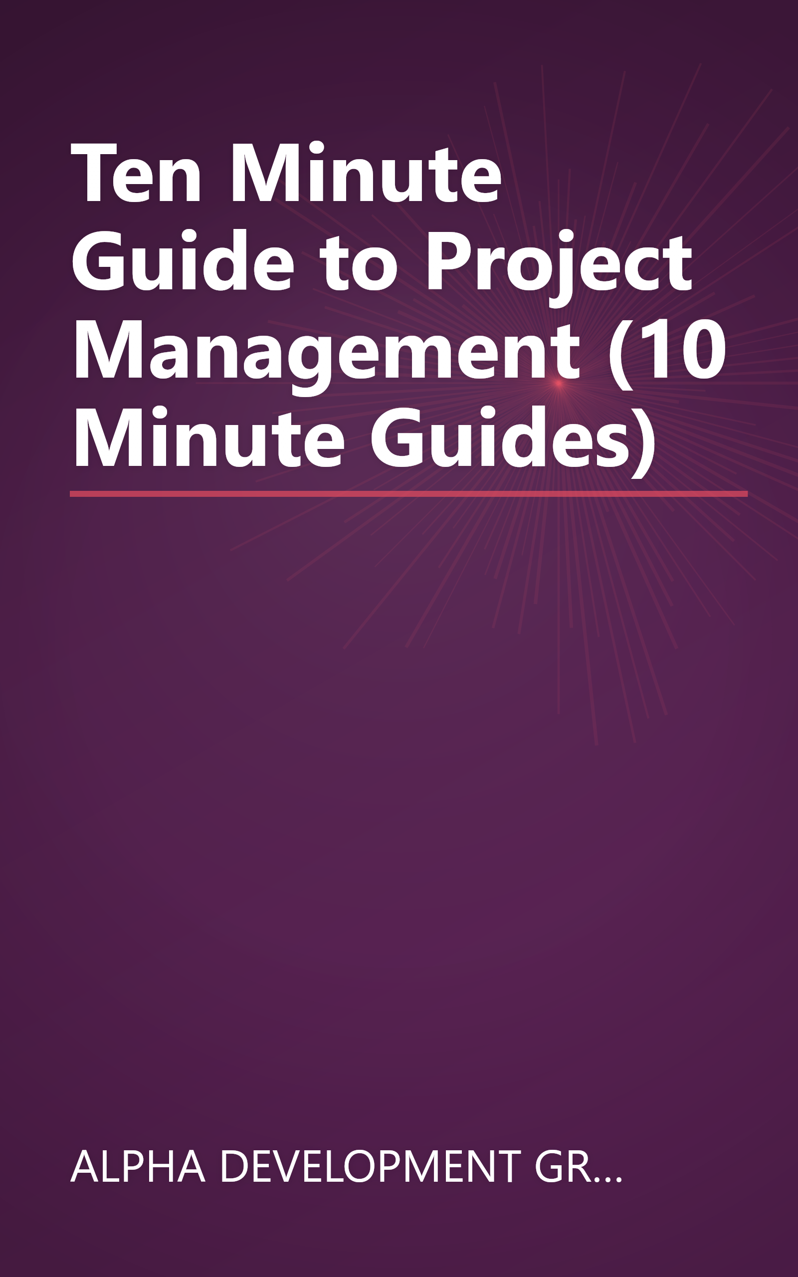 Ten Minute Guide to Project Management (10 Minute Guides) book cover