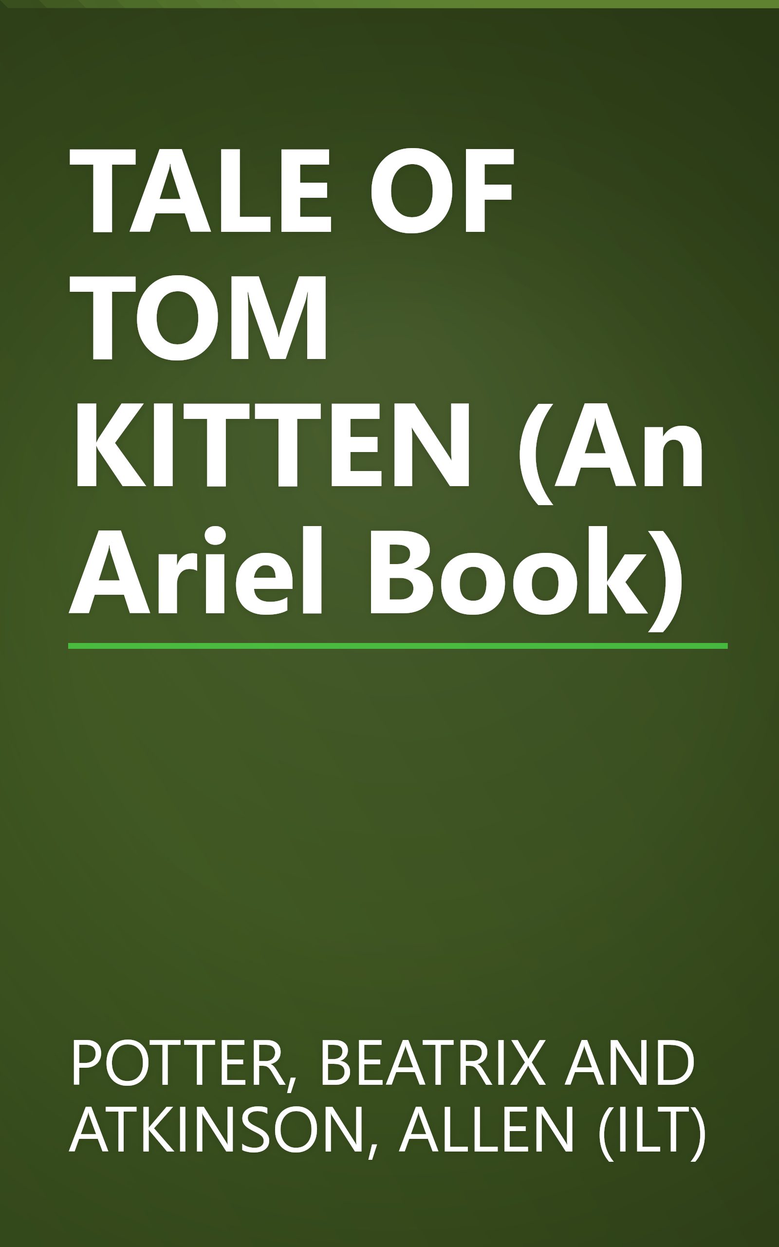 TALE OF TOM KITTEN (An Ariel Book) book cover