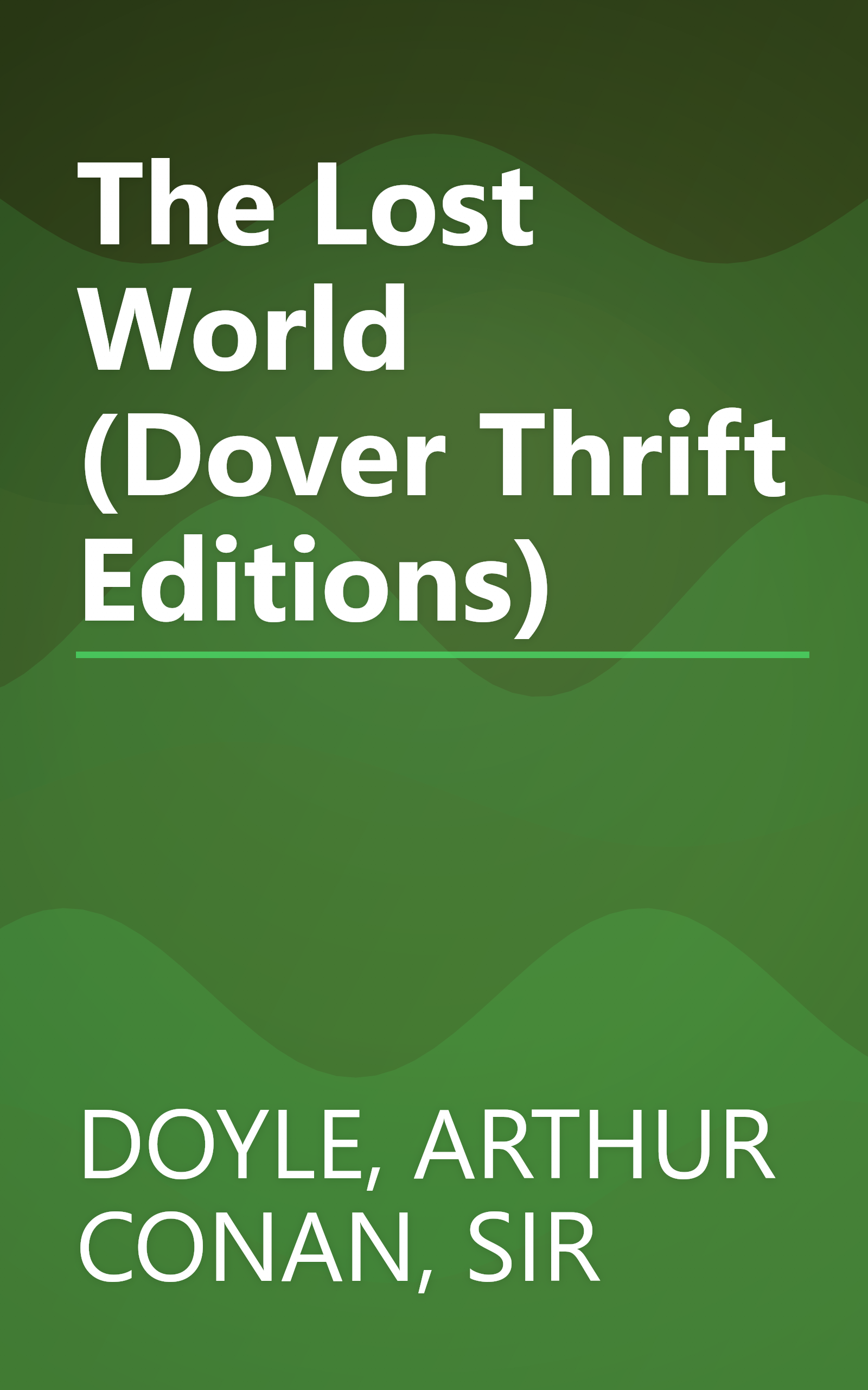 The Lost World (Dover Thrift Editions) book cover