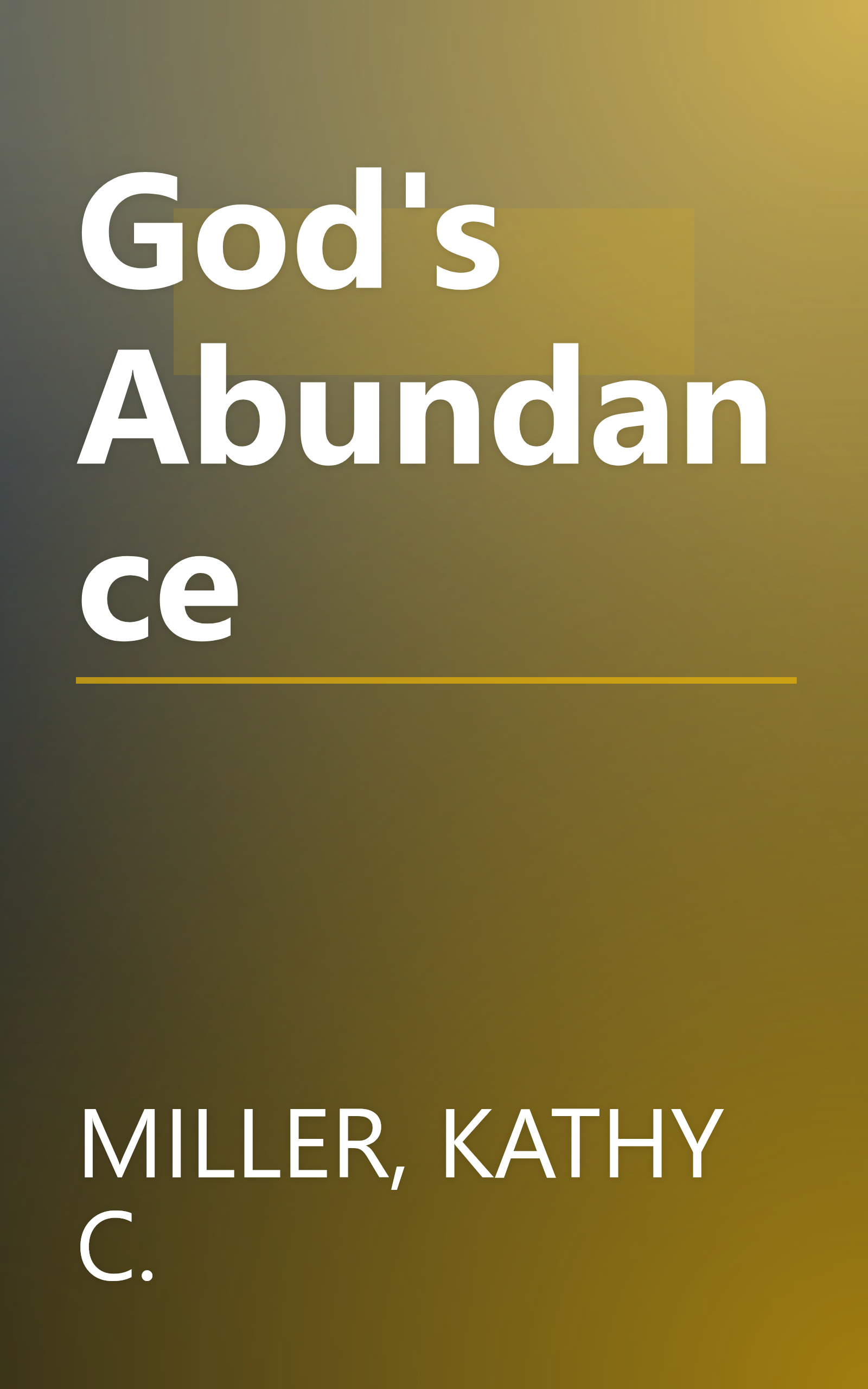 God's Abundance book cover