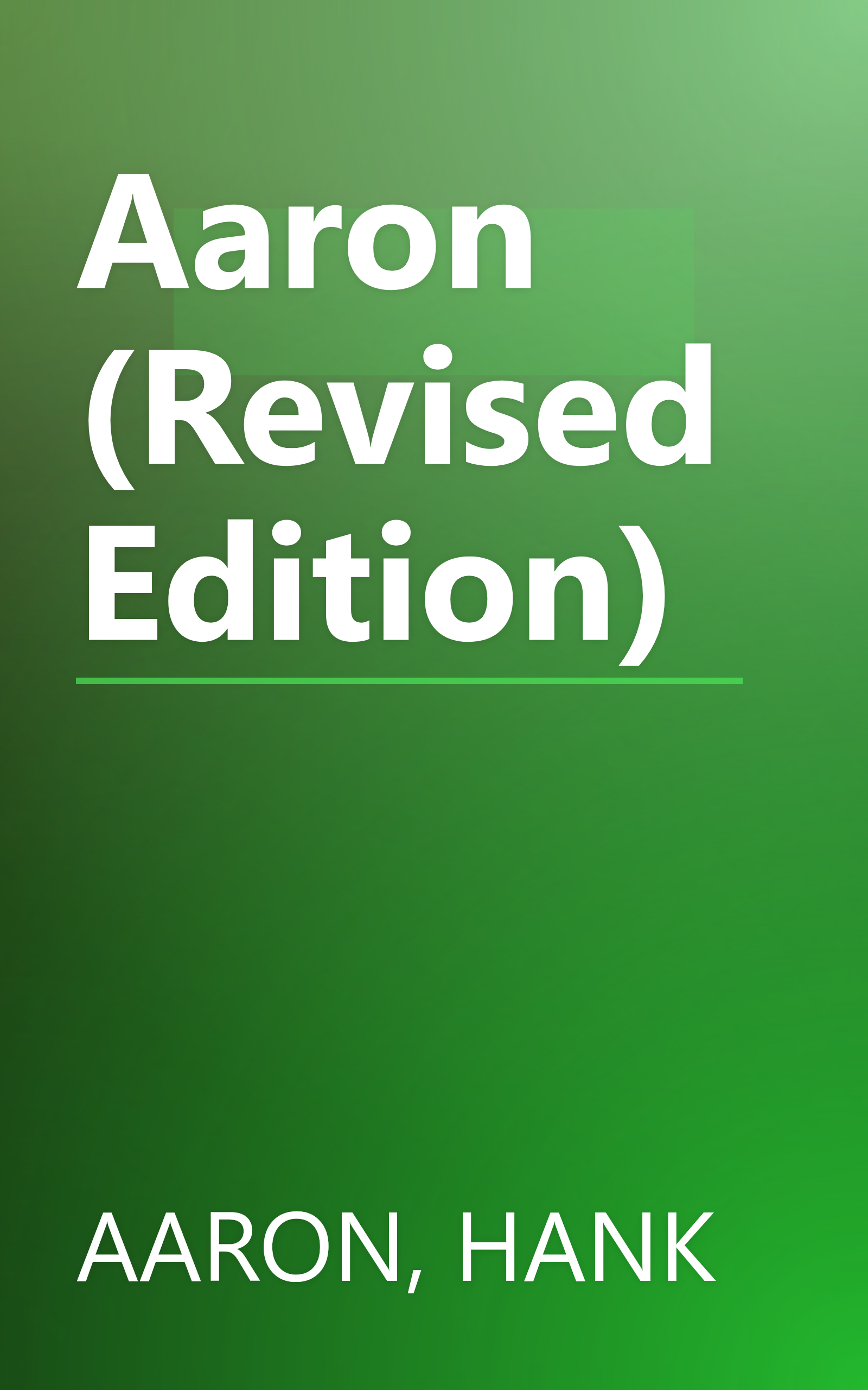 Aaron (Revised Edition) book cover