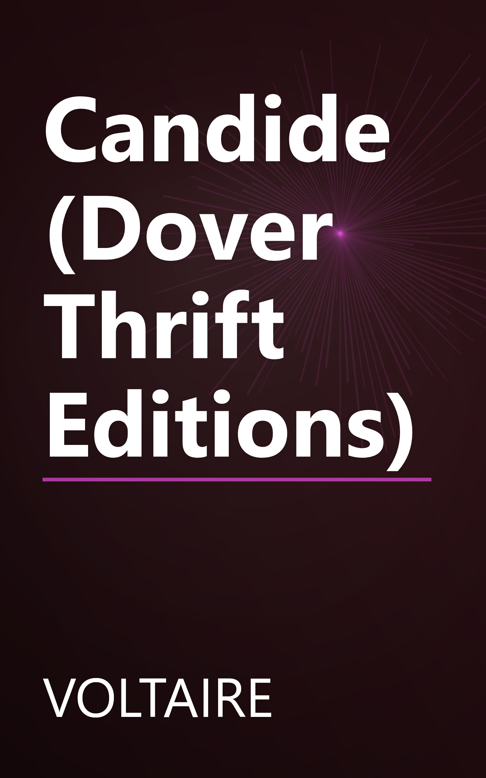 Candide (Dover Thrift Editions) book cover