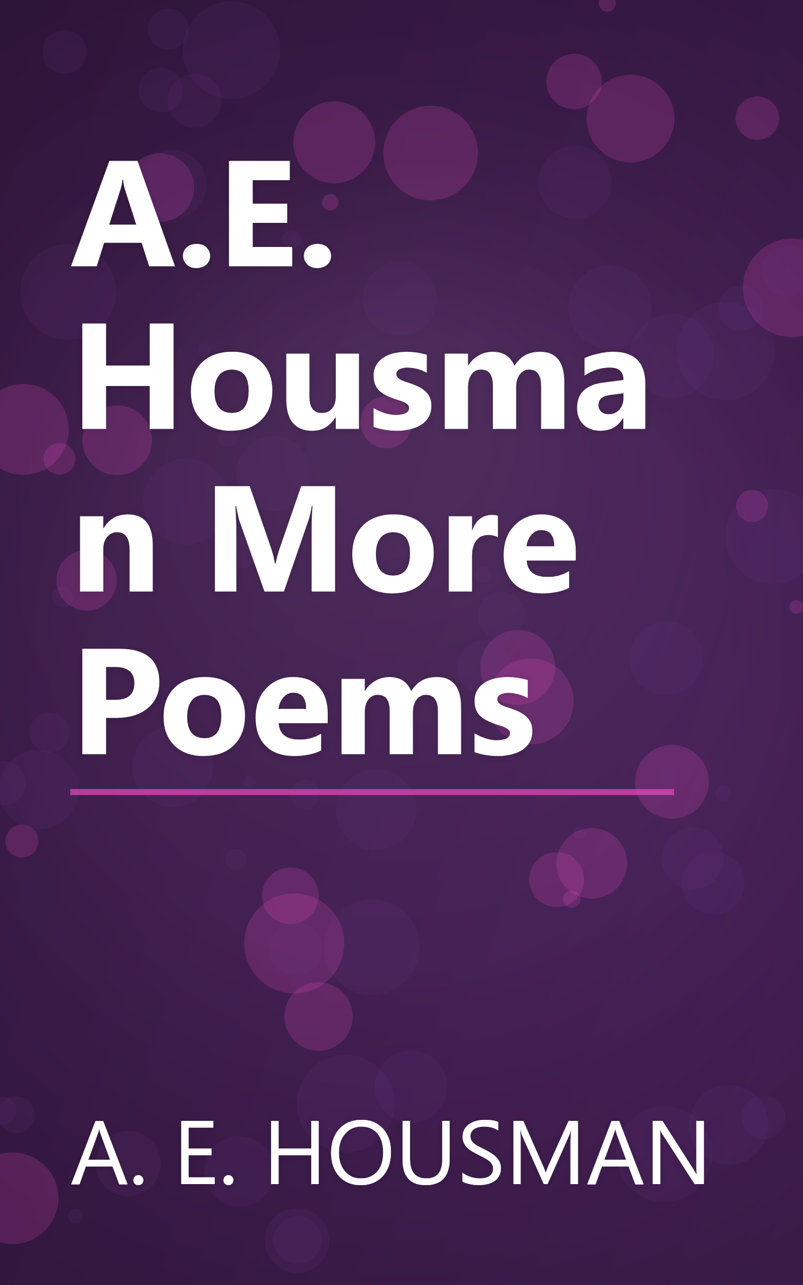 A.E. Housman More Poems book cover