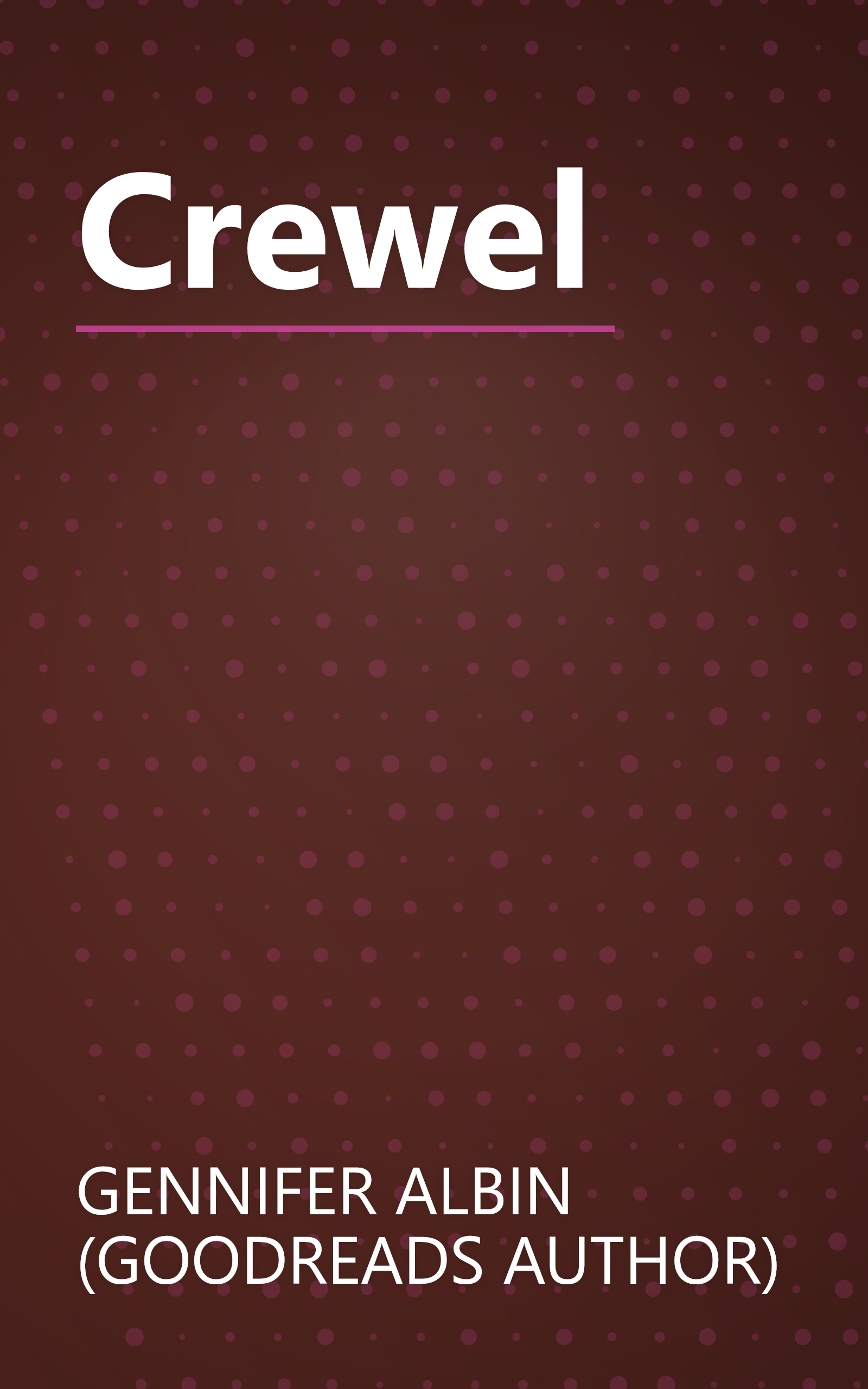 Crewel book cover