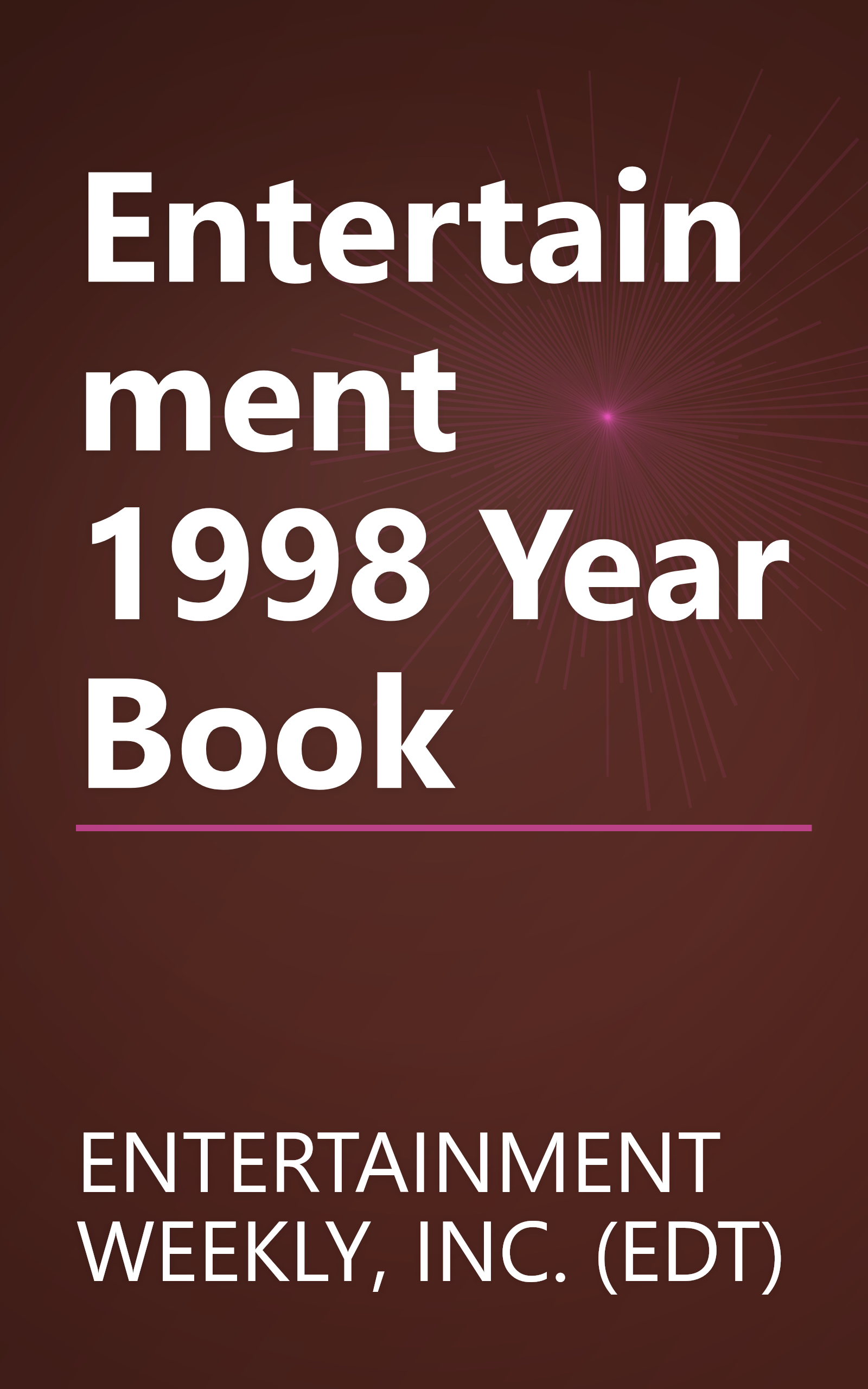 Entertainment 1998 Year Book book cover