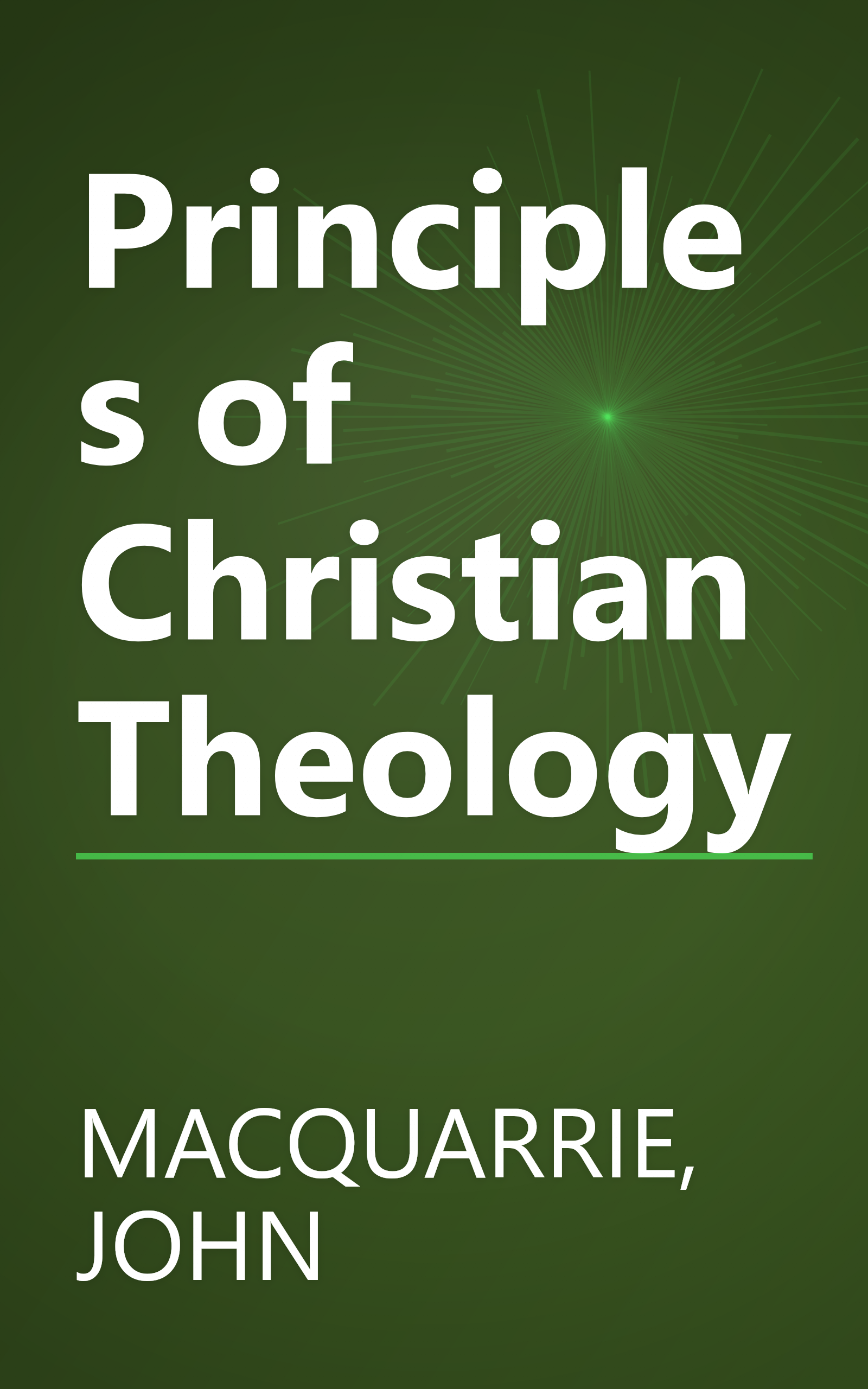 Principles of Christian Theology book cover