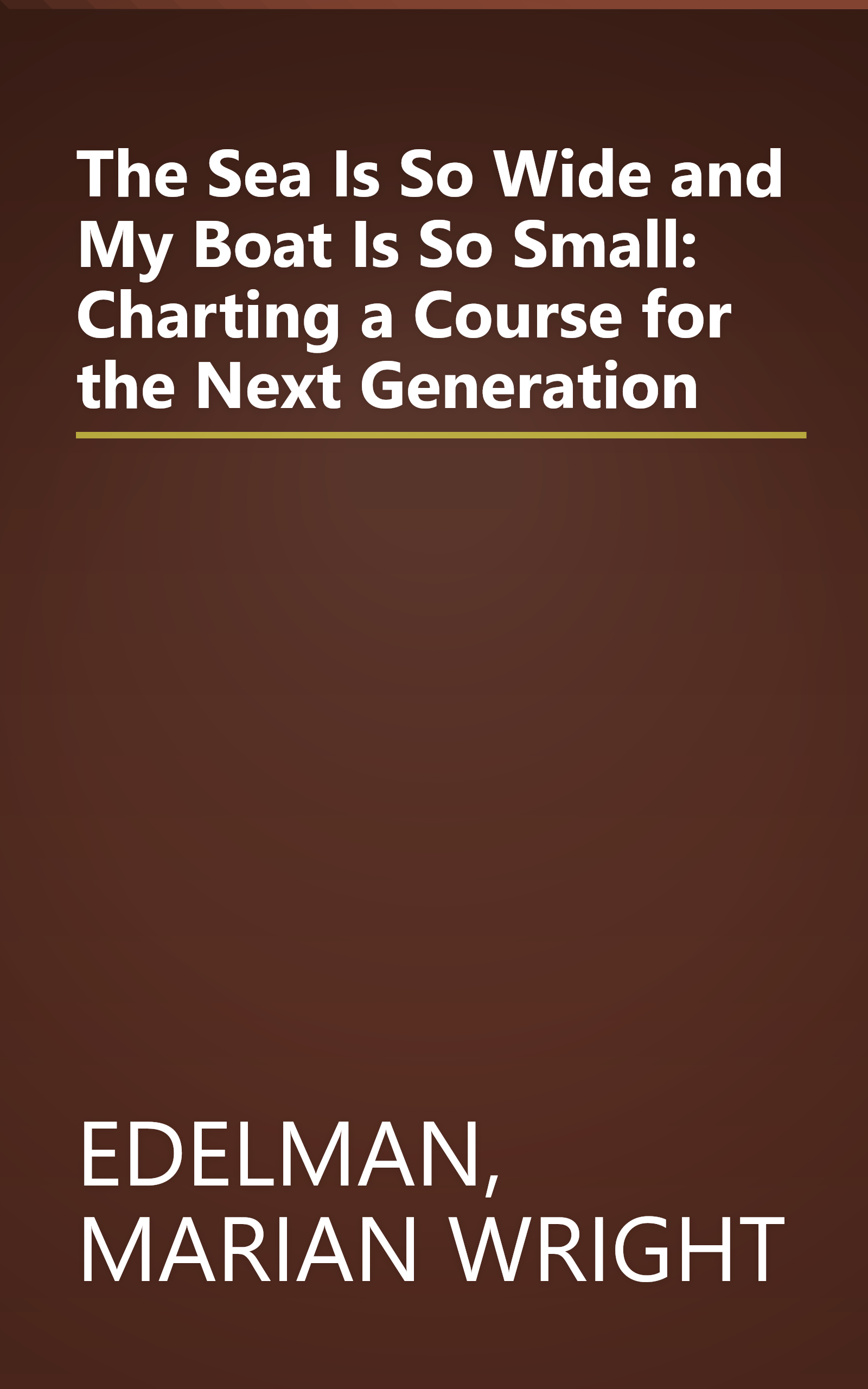 The Sea Is So Wide and My Boat Is So Small: Charting a Course for the Next Generation book cover