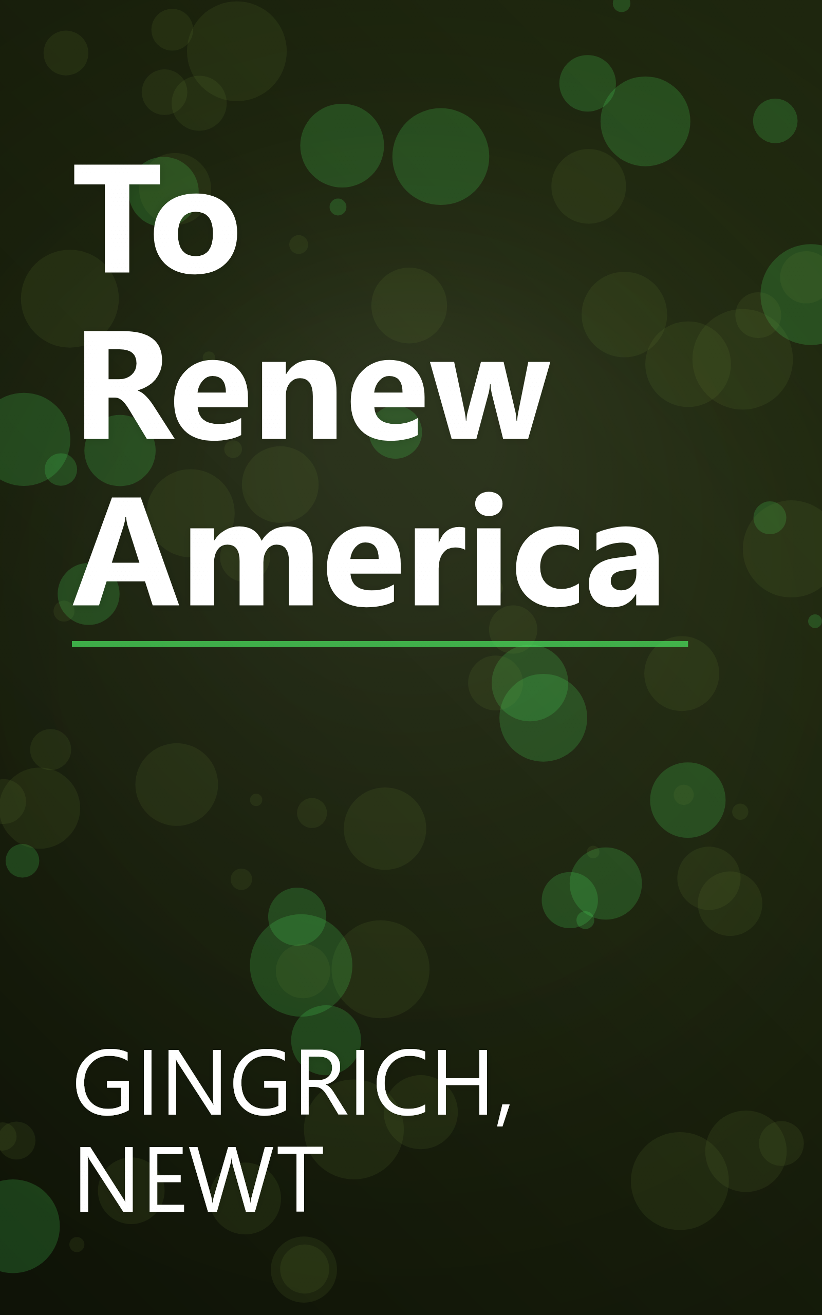 To Renew America book cover