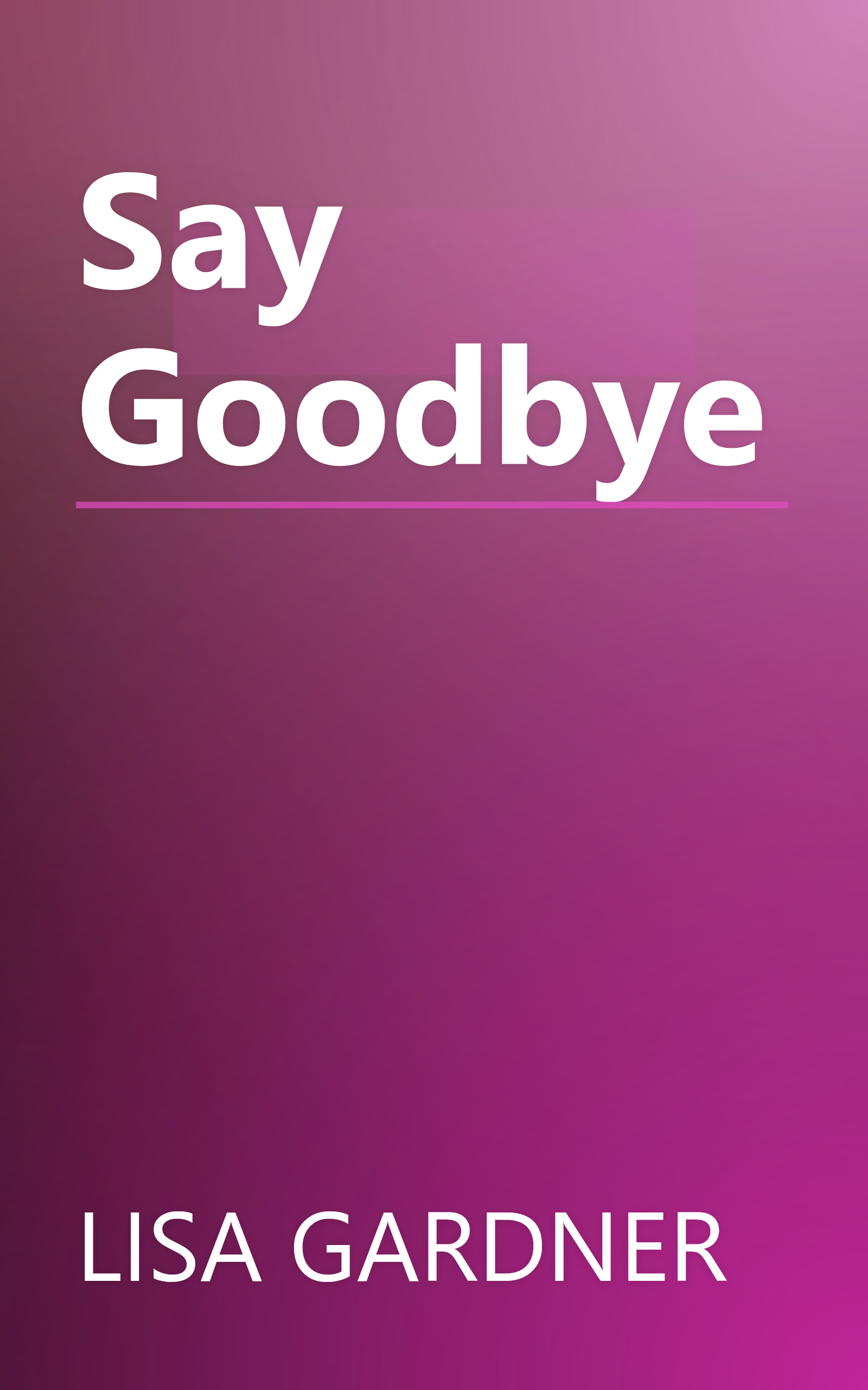 Say Goodbye book cover