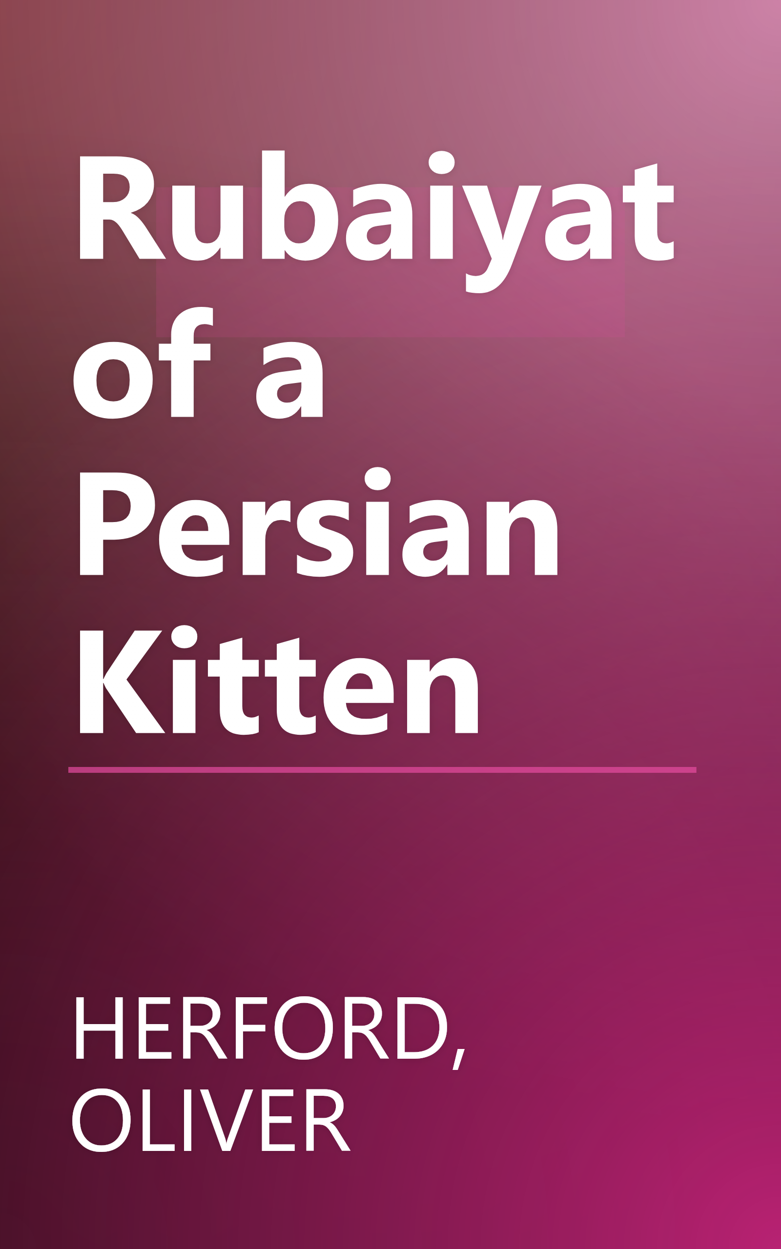 Rubaiyat of a Persian Kitten book cover