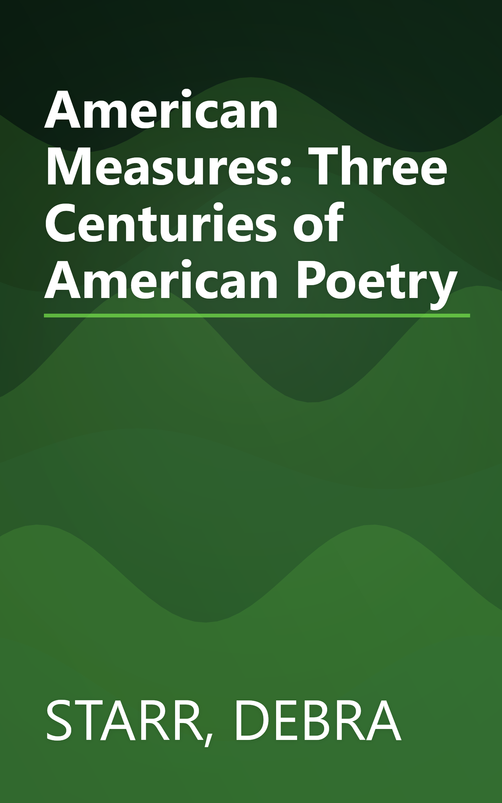 American Measures: Three Centuries of American Poetry book cover