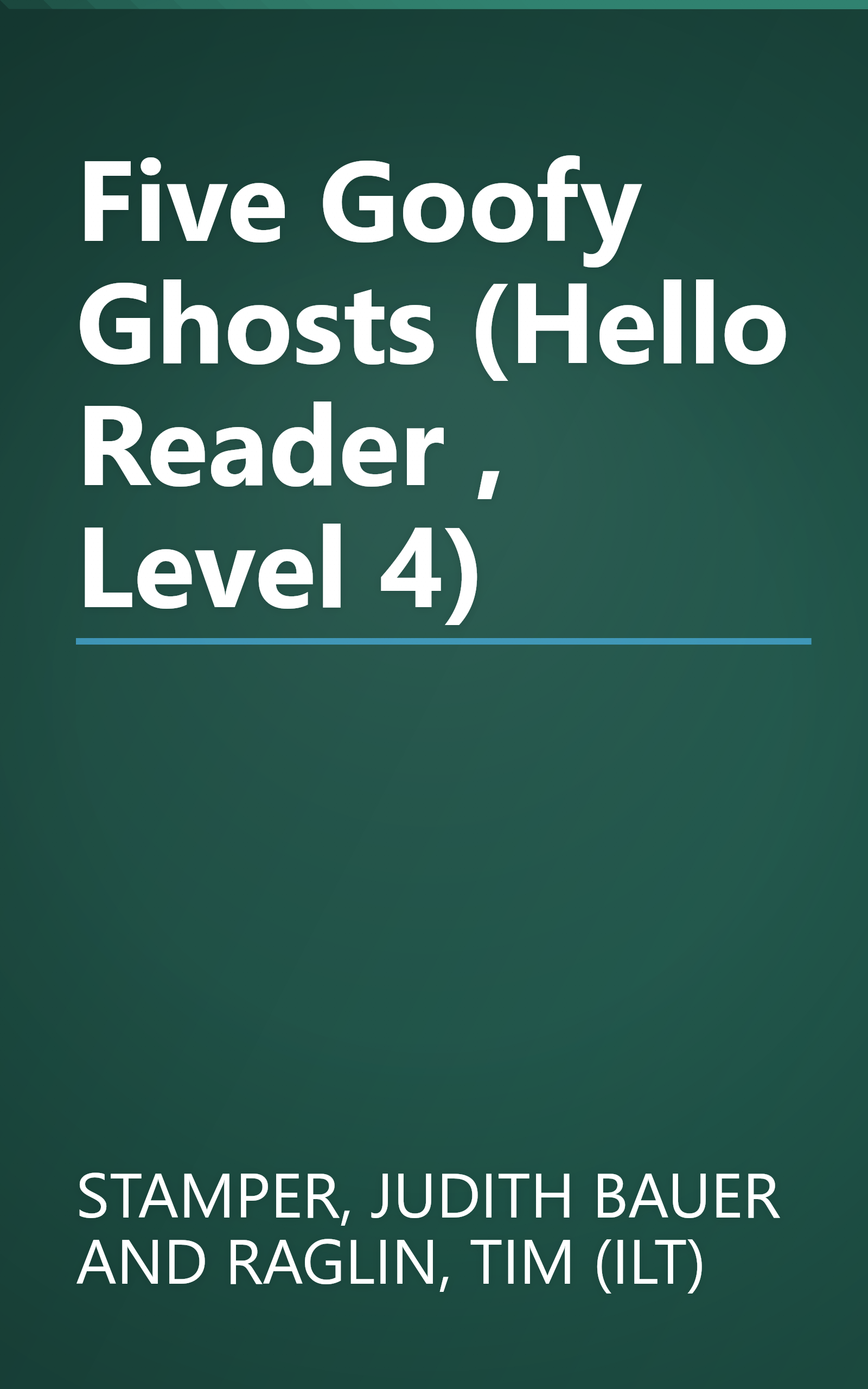 Five Goofy Ghosts (Hello Reader , Level 4) book cover