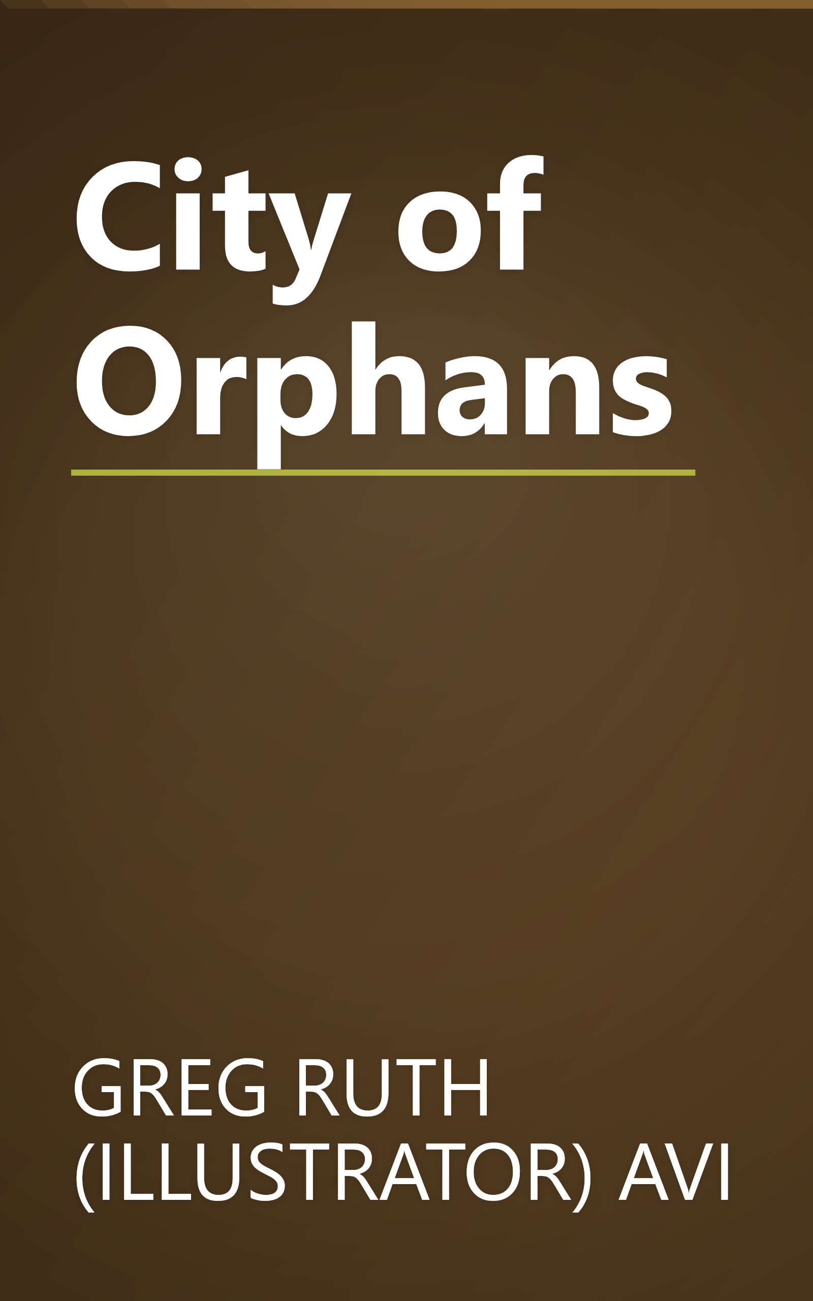 City of Orphans book cover