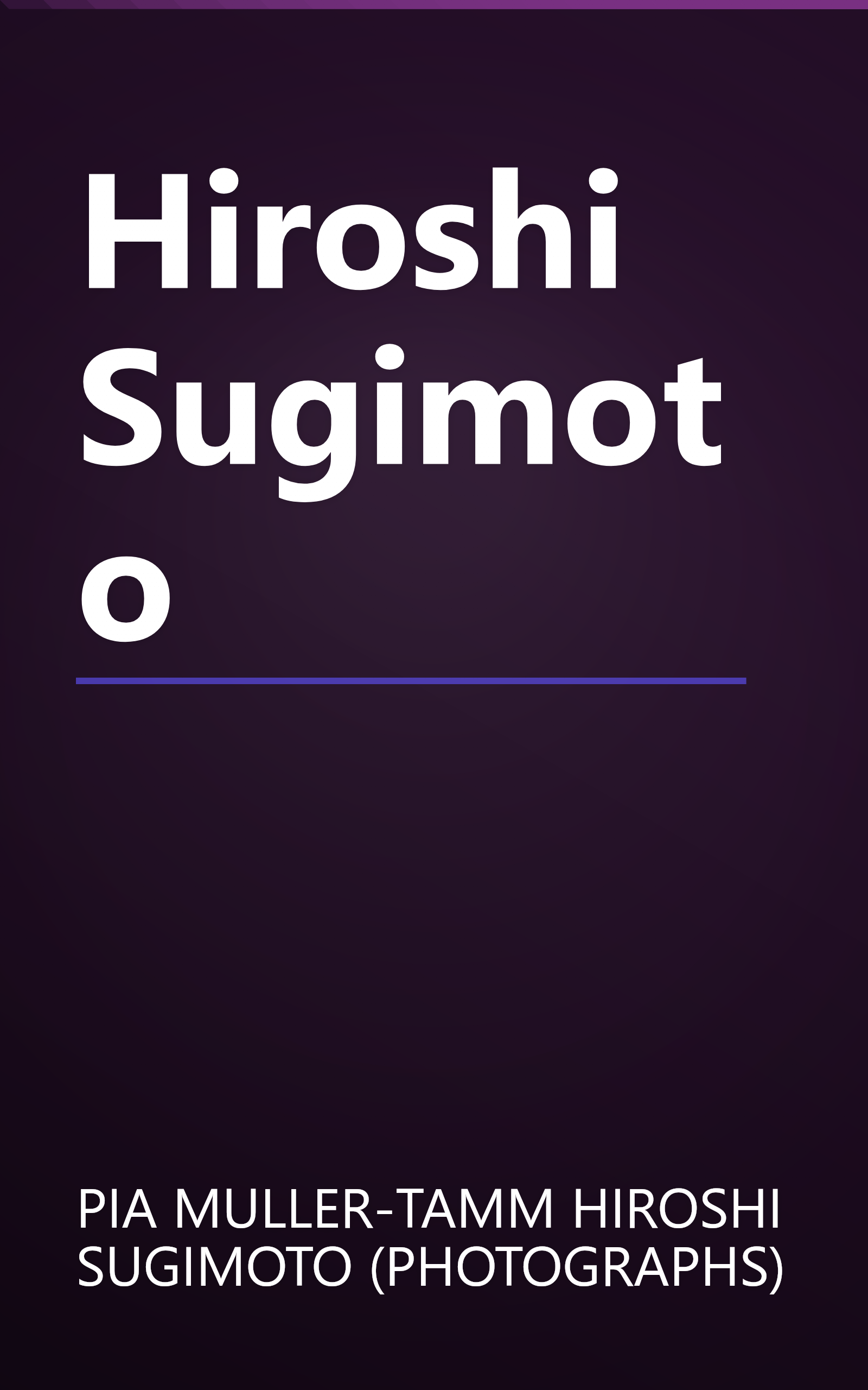 Hiroshi Sugimoto book cover