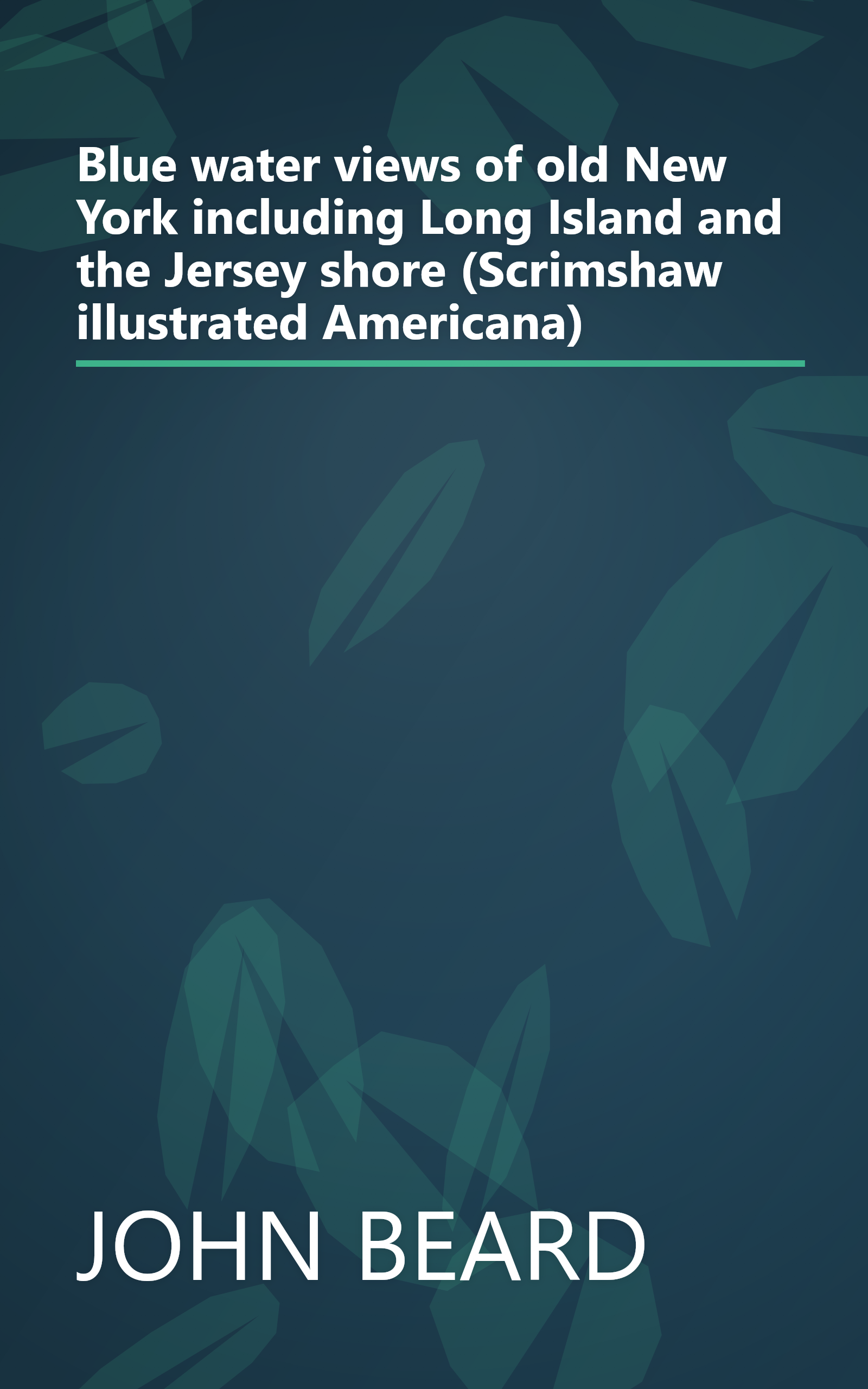 Blue water views of old New York including Long Island and the Jersey shore (Scrimshaw illustrated Americana) book cover
