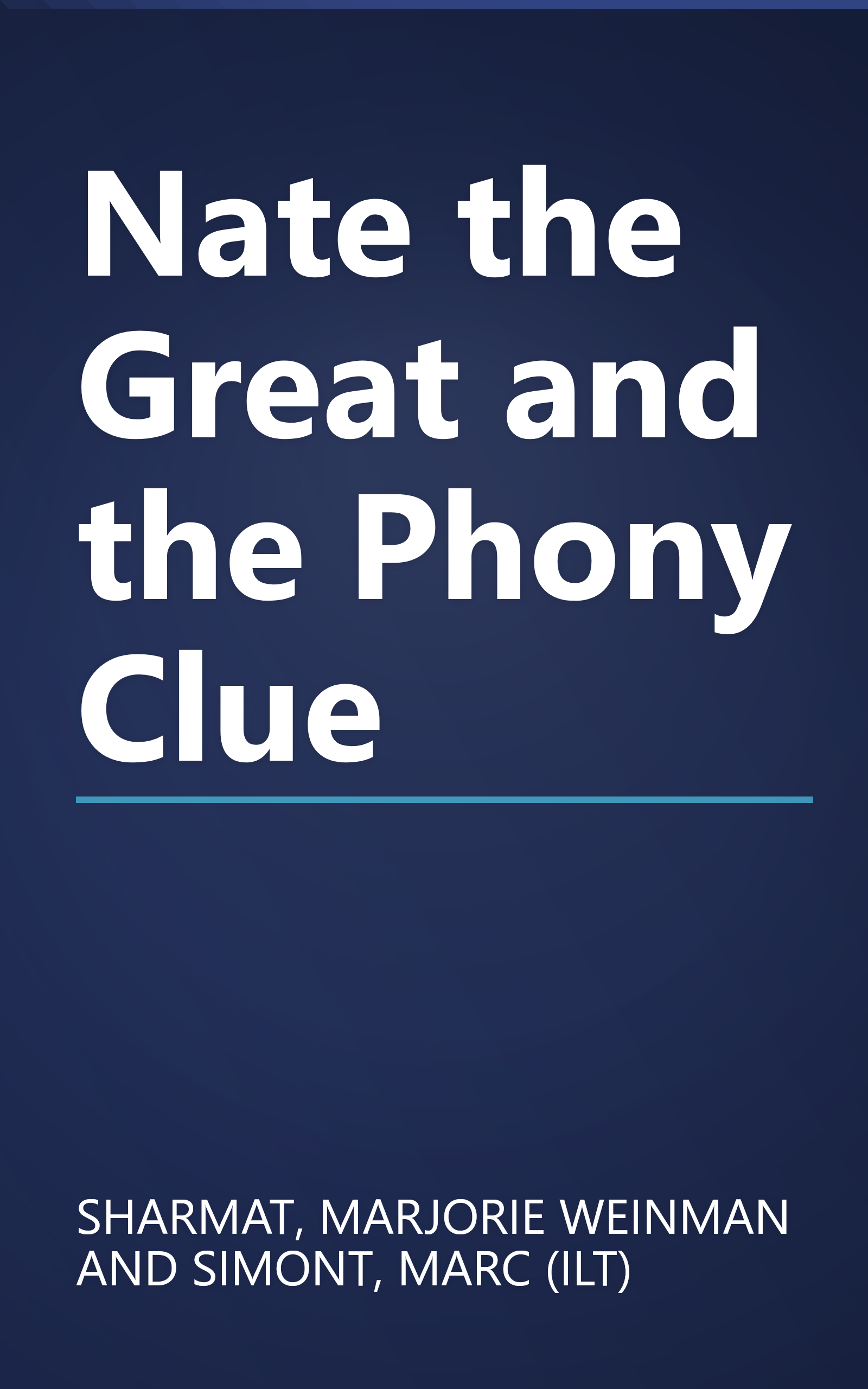 Nate the Great and the Phony Clue book cover