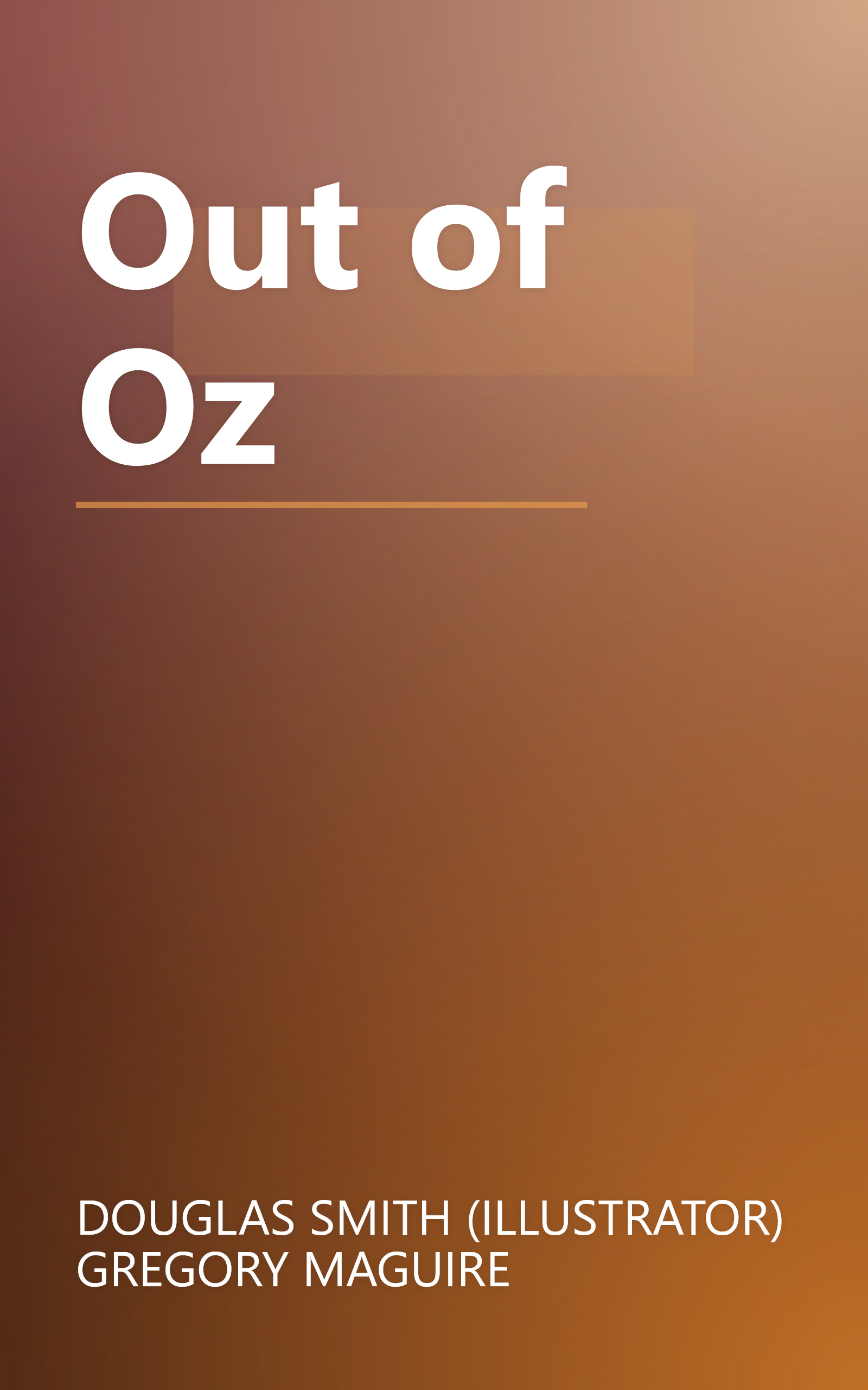 Out of Oz book cover