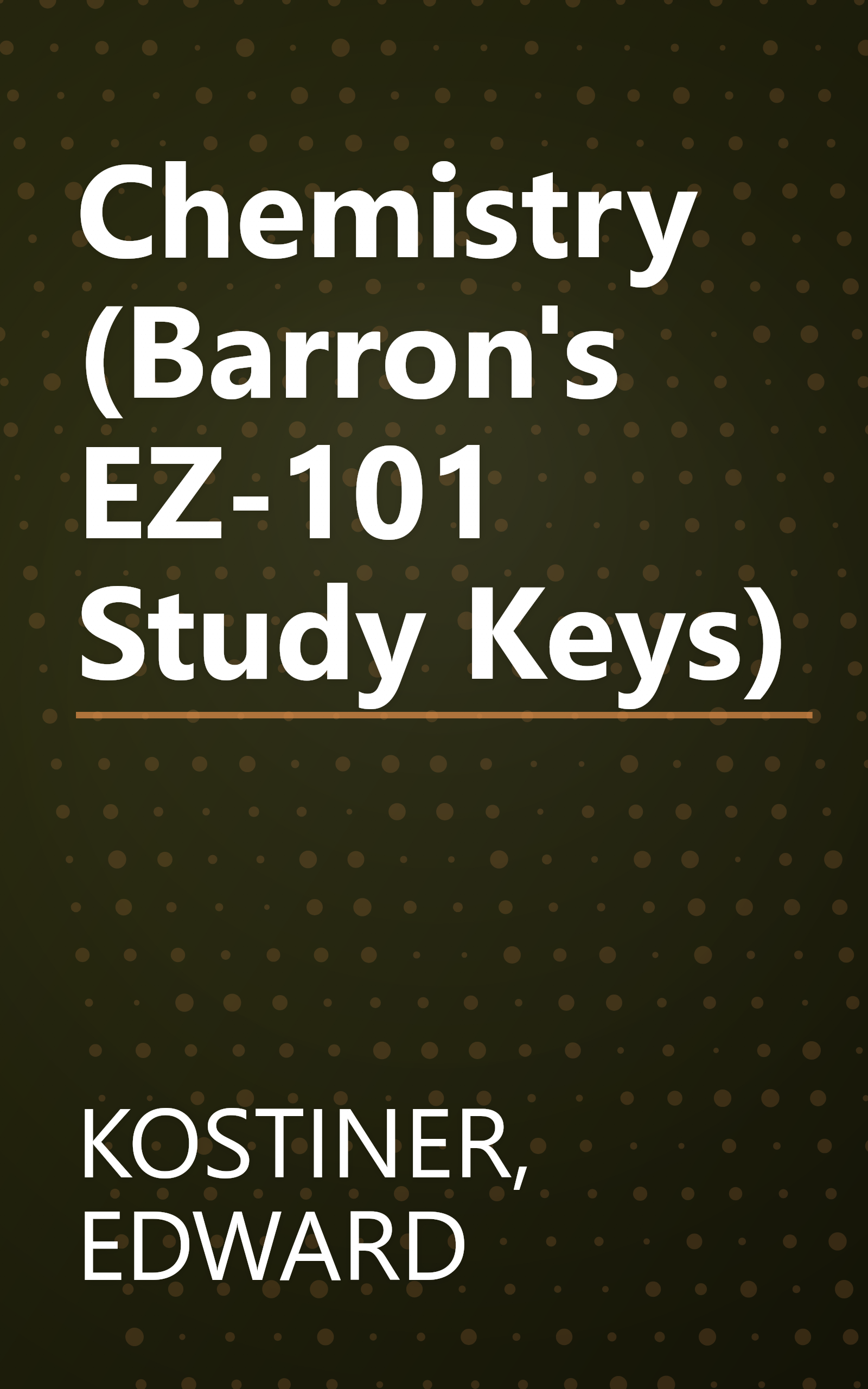 Chemistry (Barron's EZ-101 Study Keys) book cover
