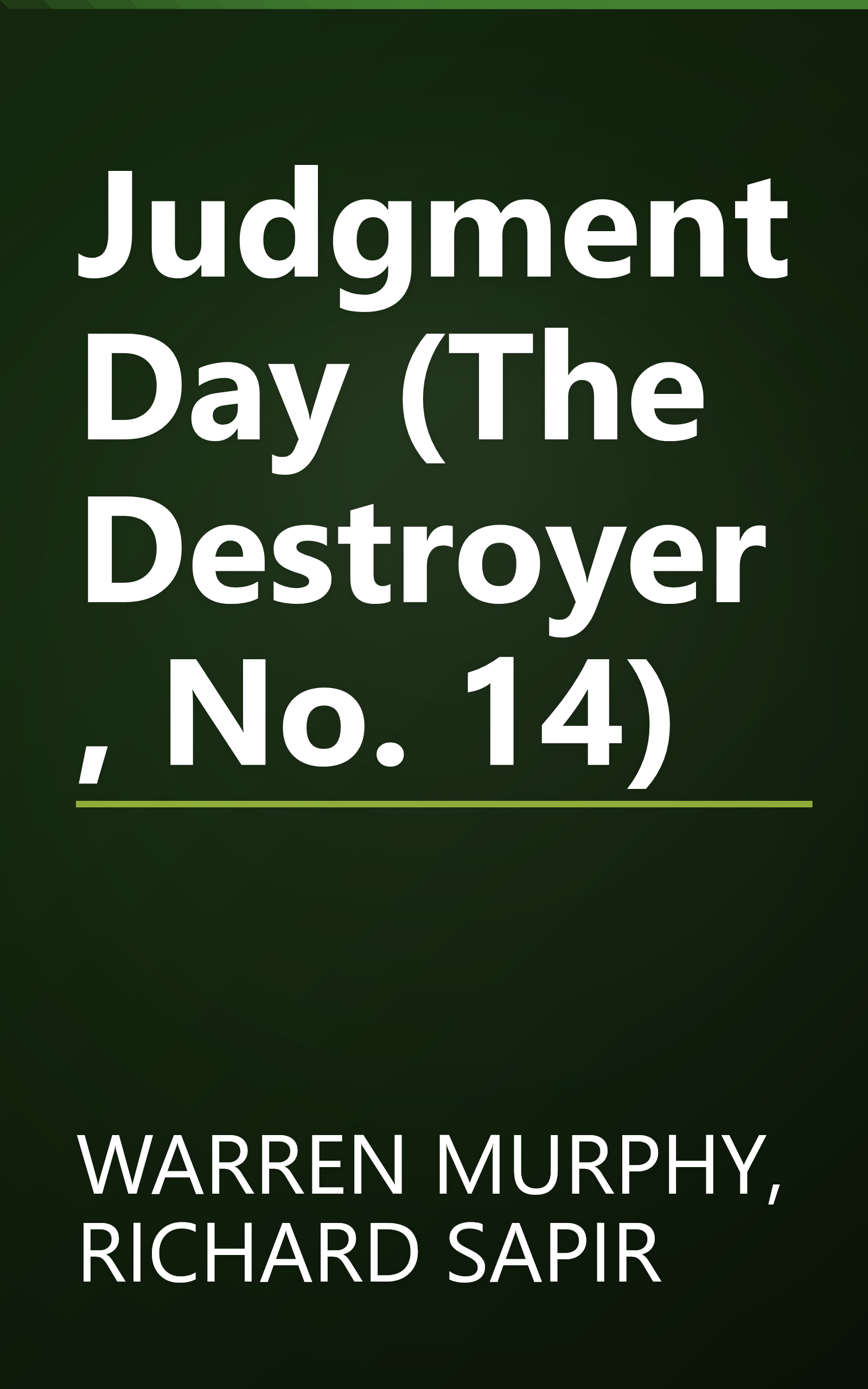 Judgment Day (The Destroyer, No. 14) book cover