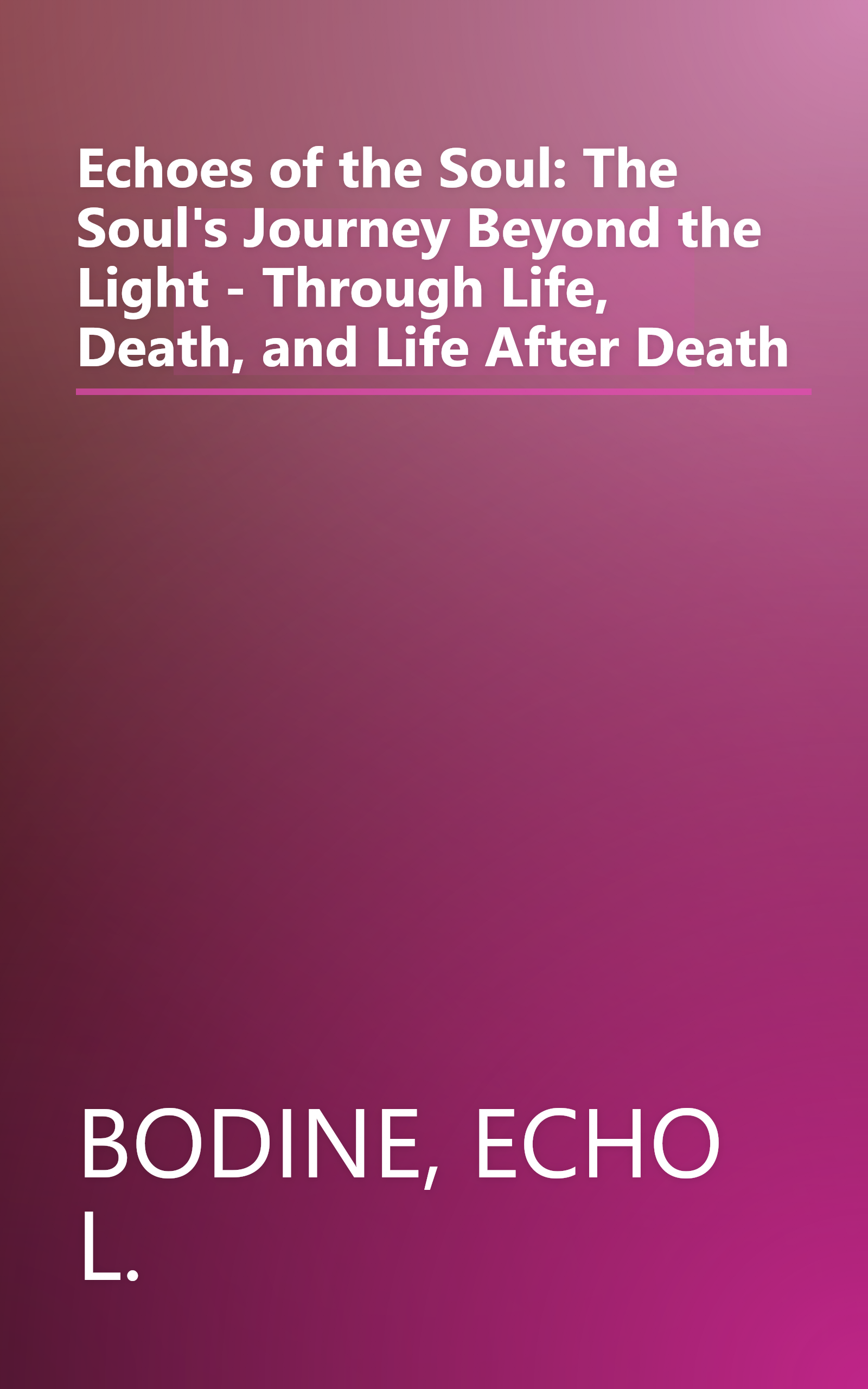 Echoes of the Soul: The Soul's Journey Beyond the Light - Through Life, Death, and Life After Death book cover