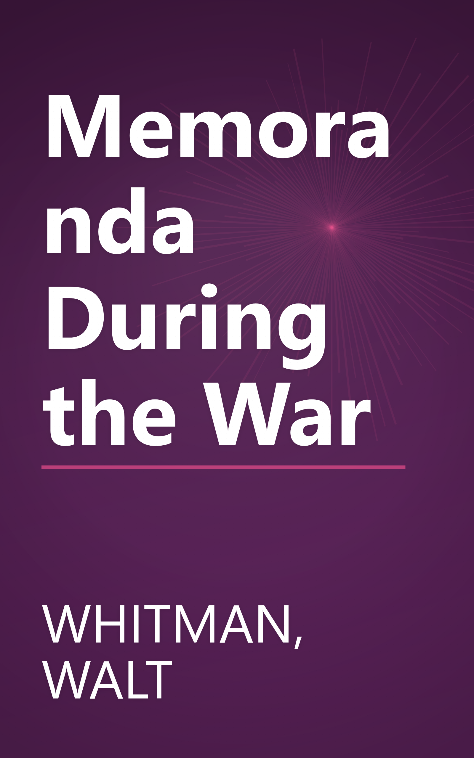 Memoranda During the War book cover