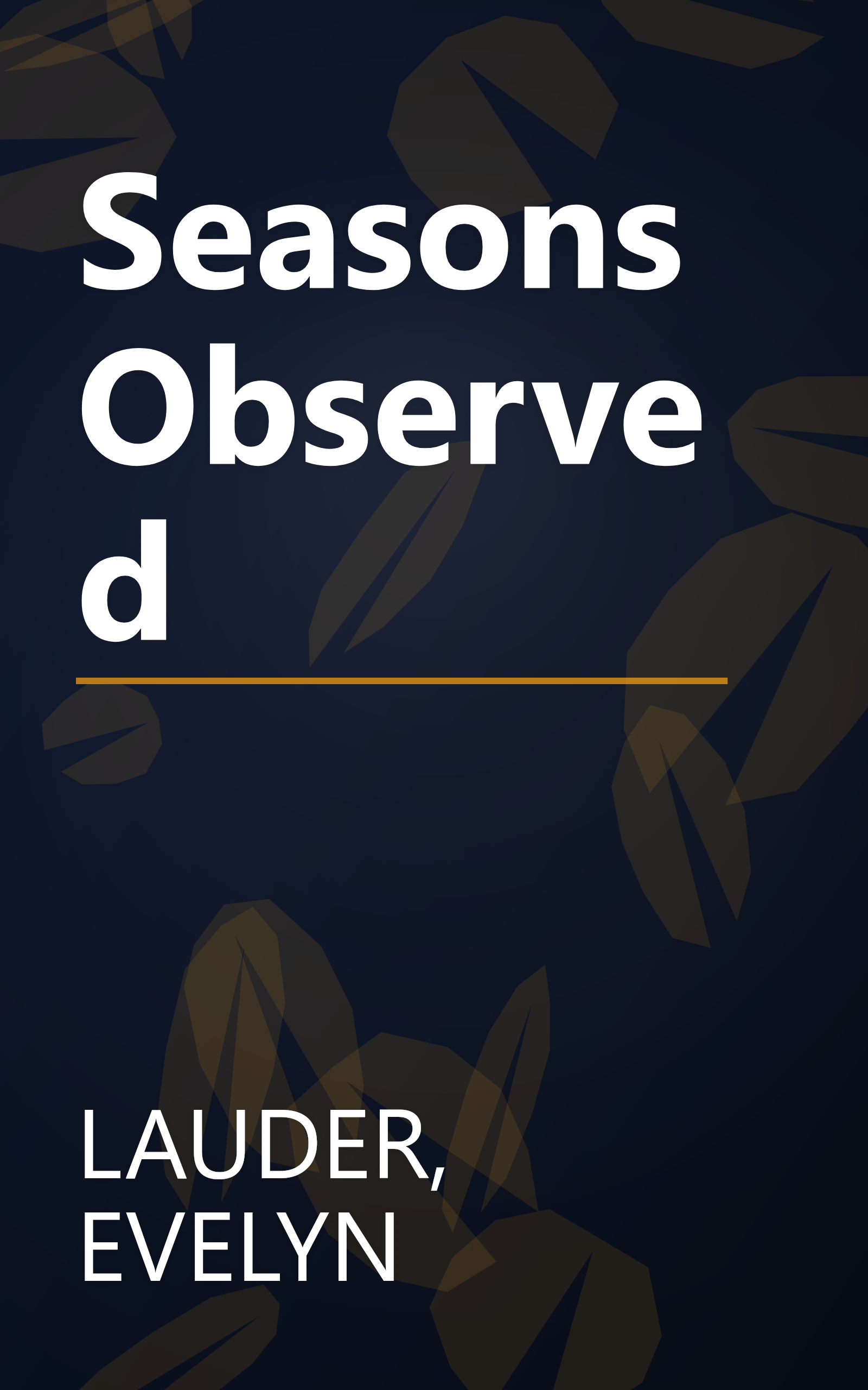 Seasons Observed book cover