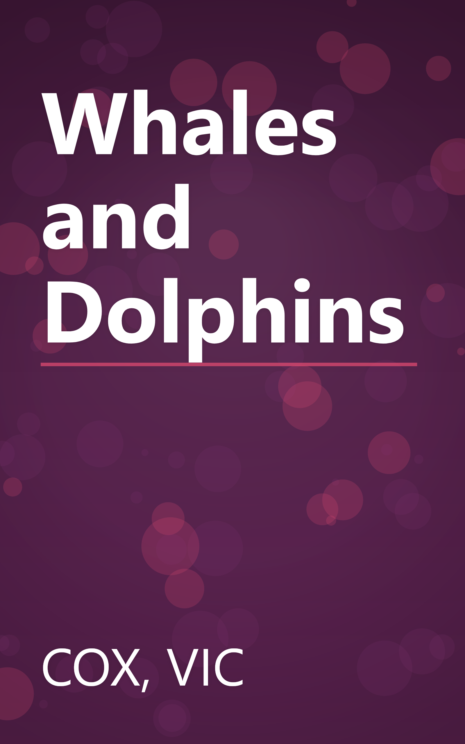 Whales and Dolphins book cover