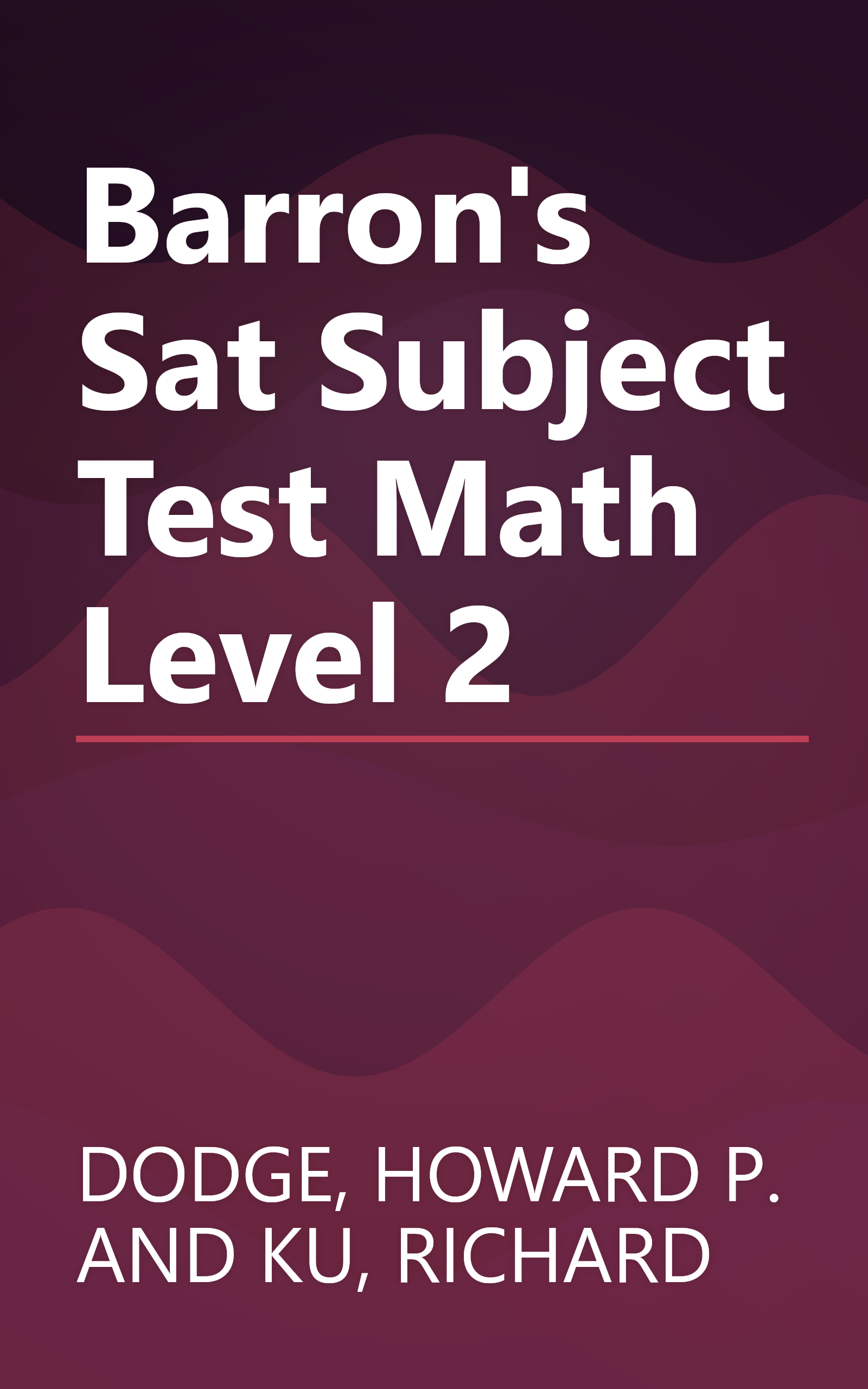 Barron's Sat Subject Test Math Level 2 book cover