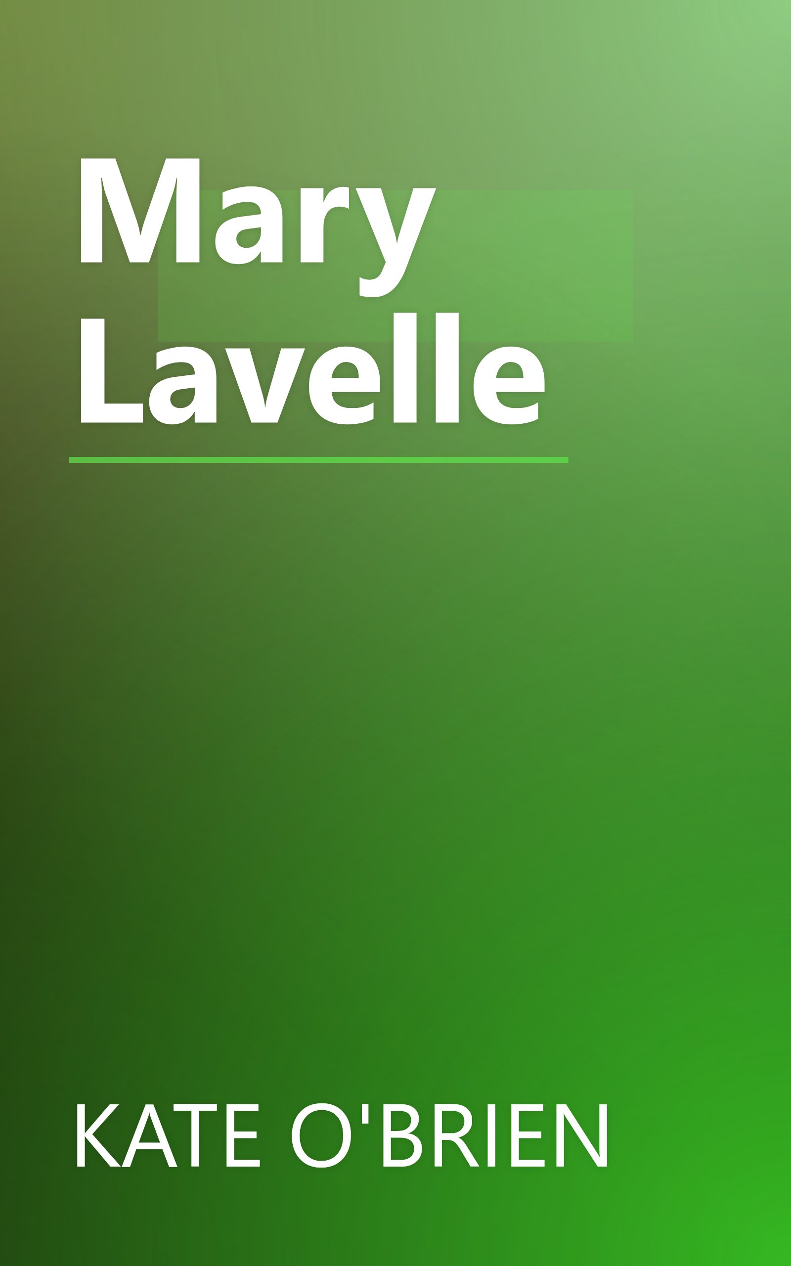 Mary Lavelle book cover