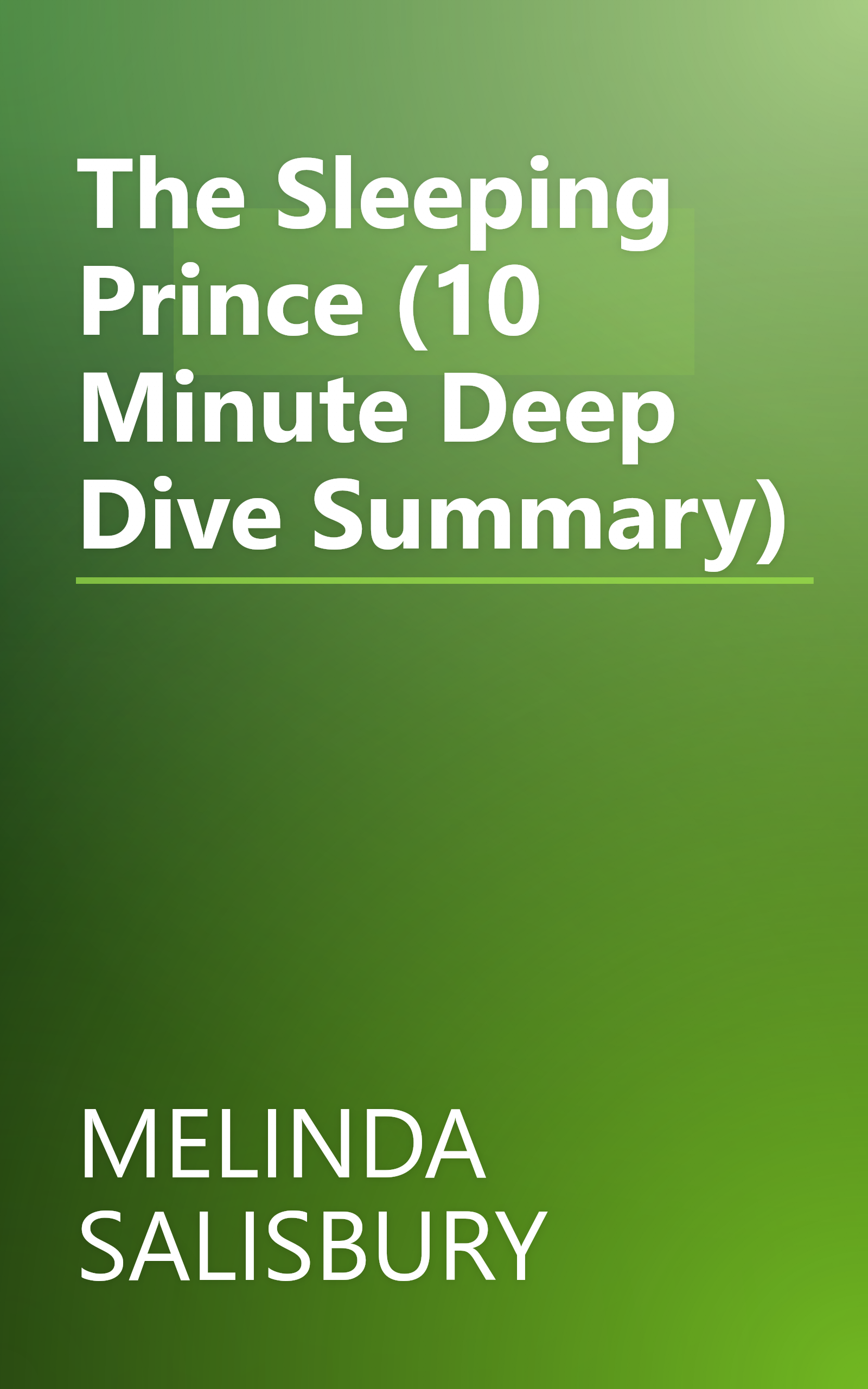 The Sleeping Prince (10 Minute   Deep Dive Summary) book cover