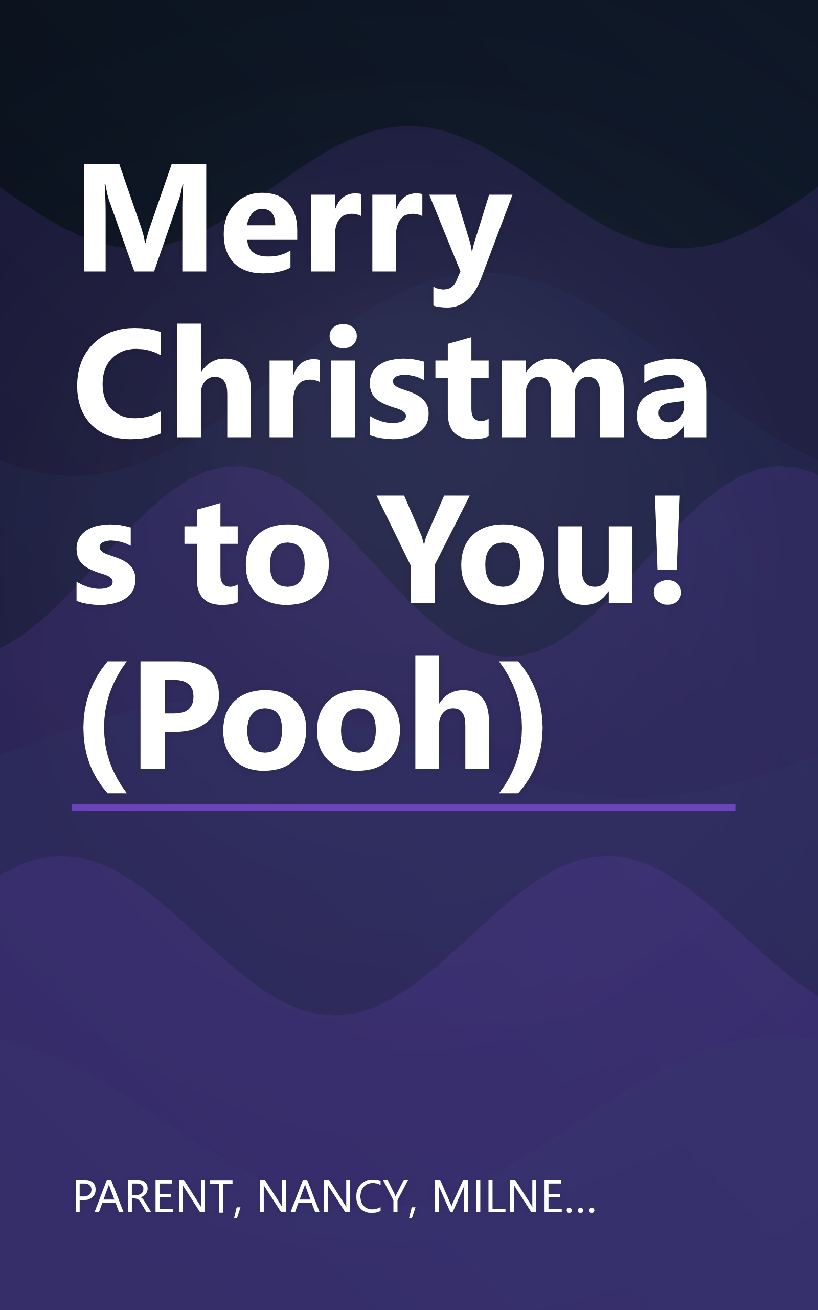 Merry Christmas to You! (Pooh) book cover