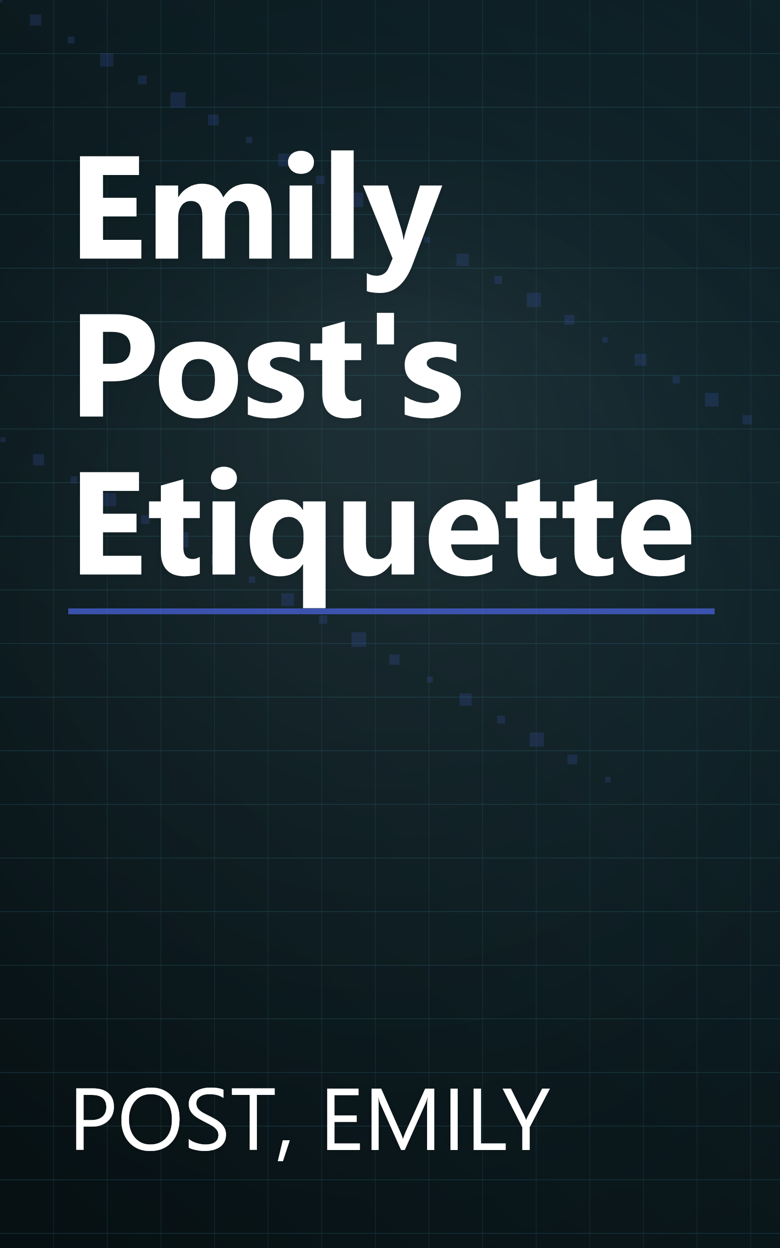 Emily Post's Etiquette book cover
