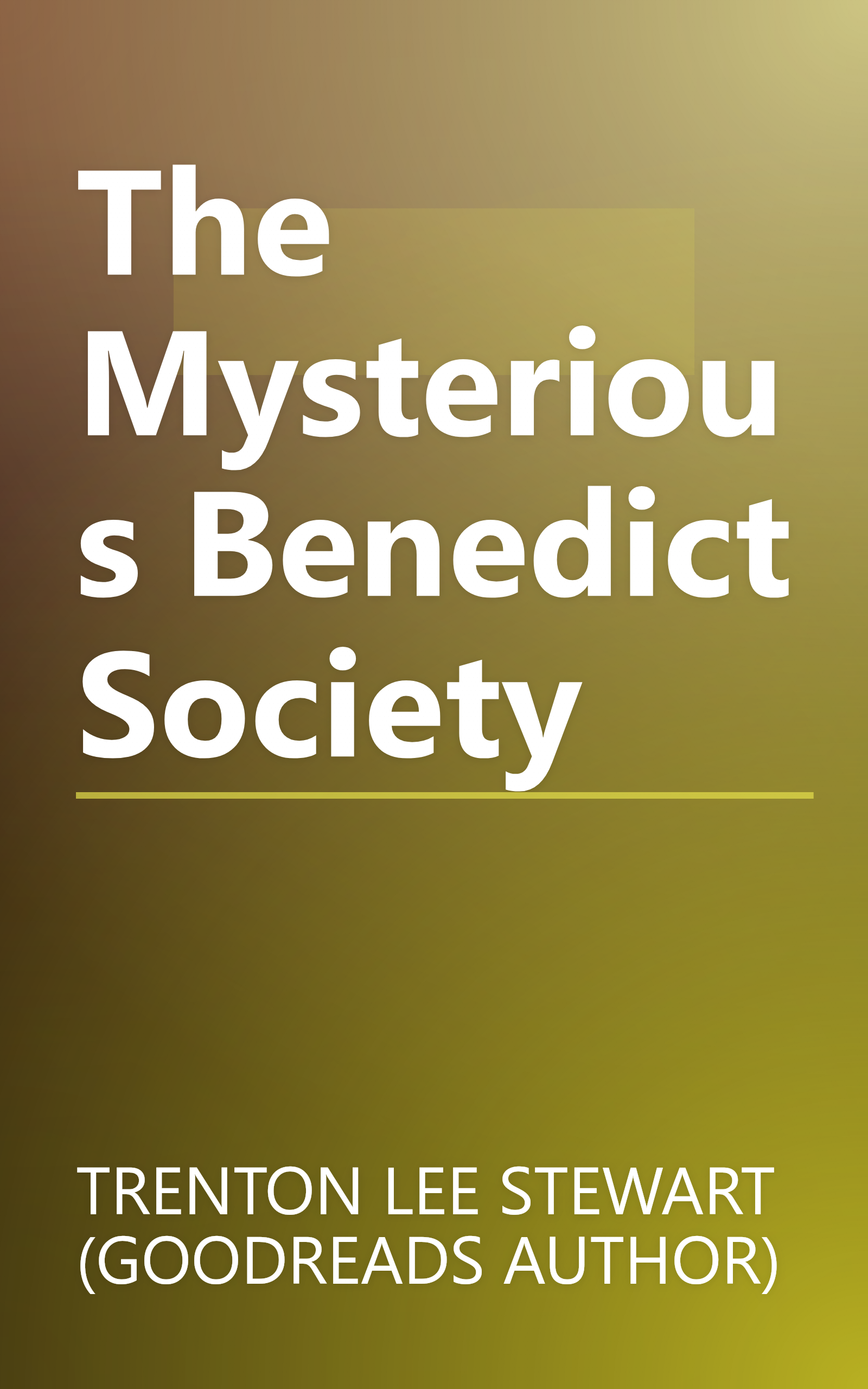 The Mysterious Benedict Society book cover