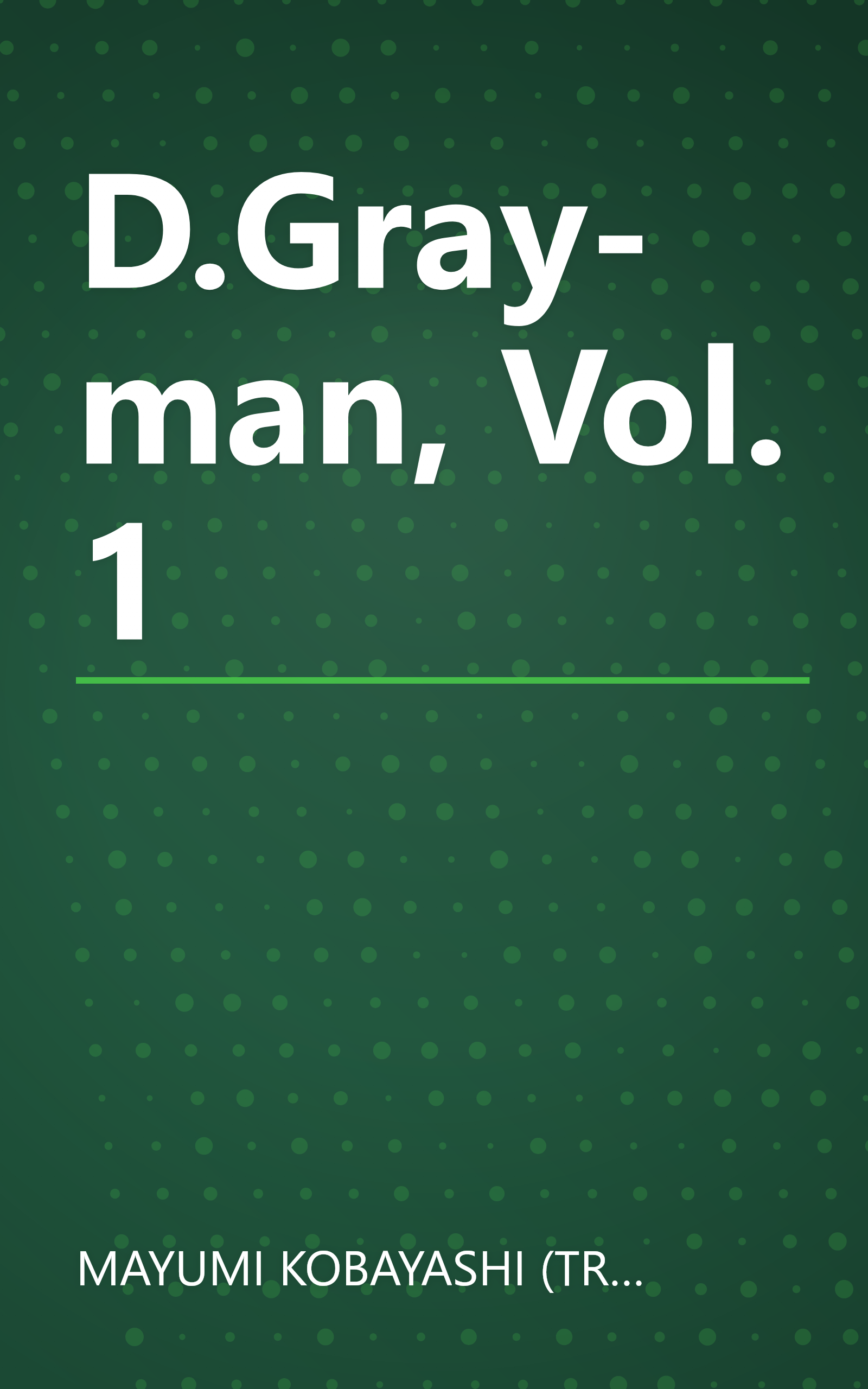 D.Gray-man, Vol. 1 book cover