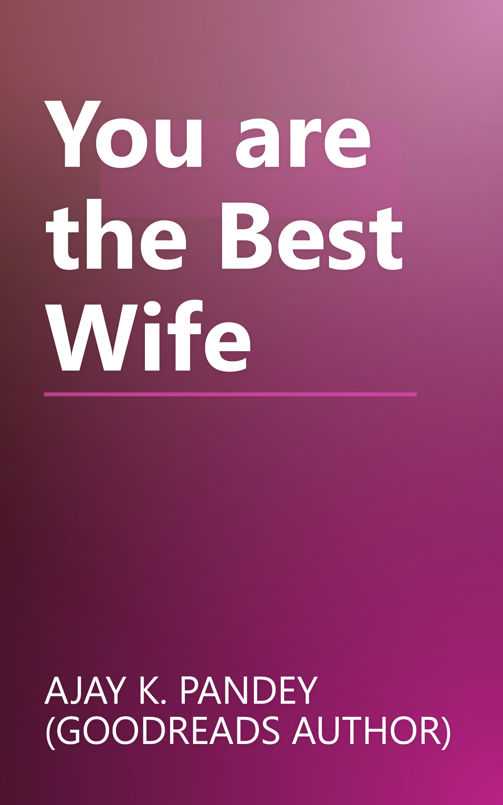 You are the Best Wife book cover