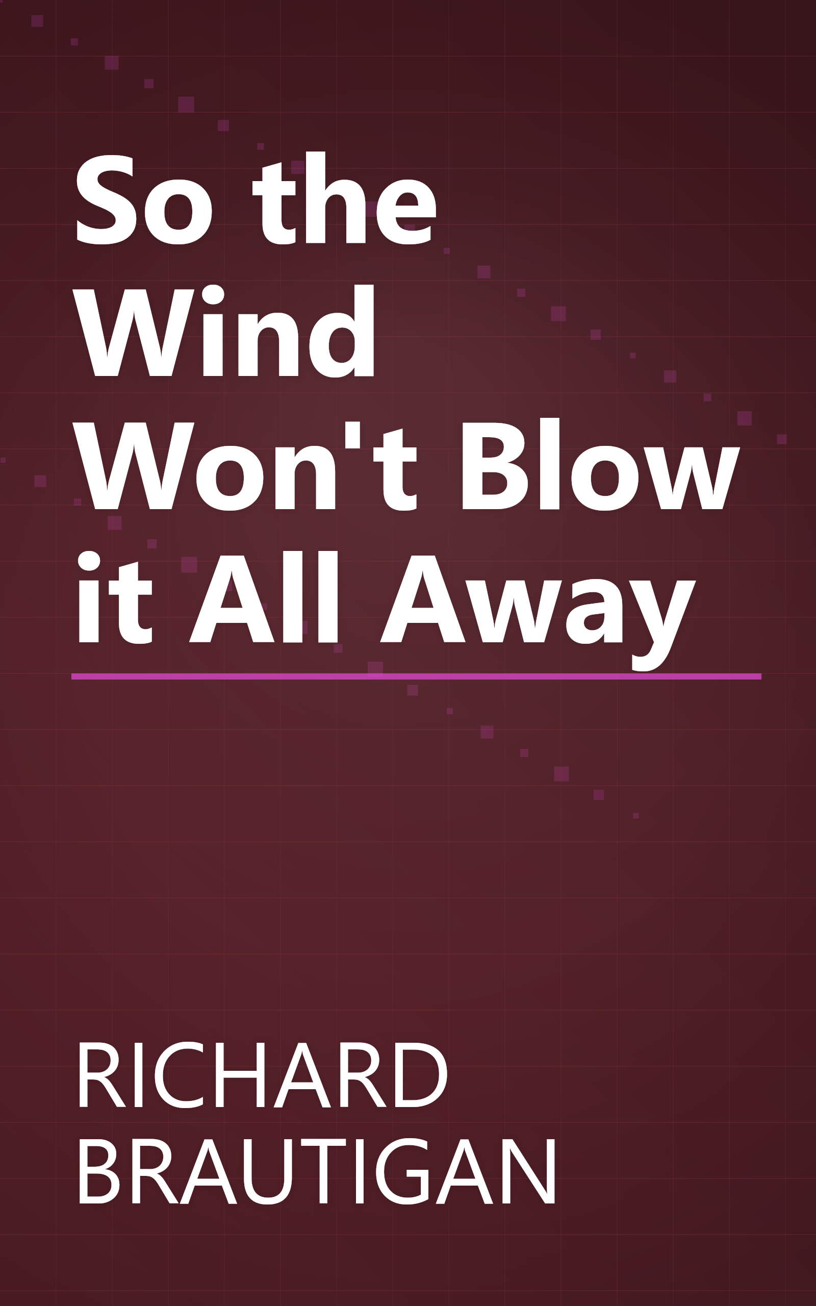 So the Wind Won't Blow it All Away book cover