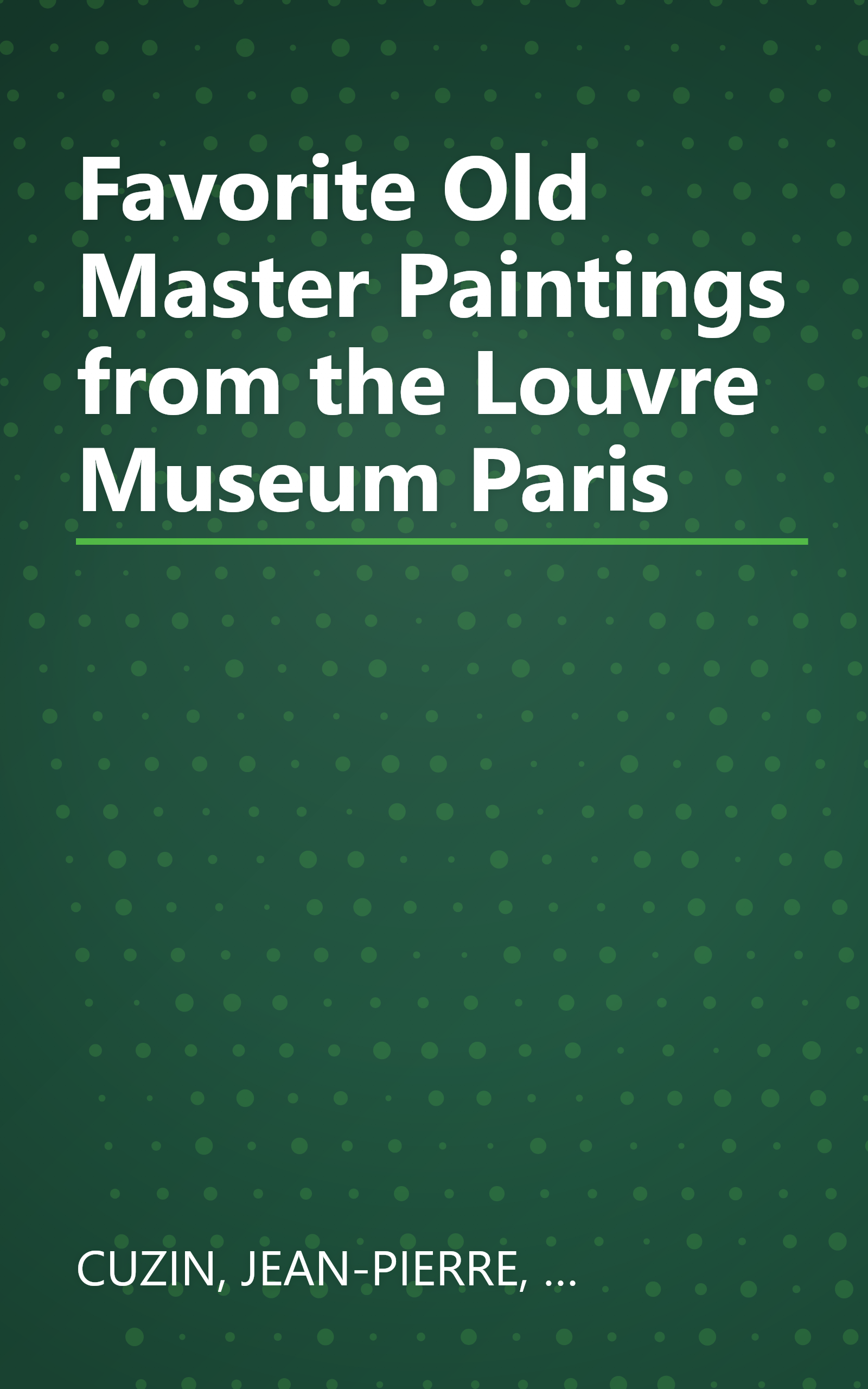 Favorite Old Master Paintings from the Louvre Museum Paris book cover
