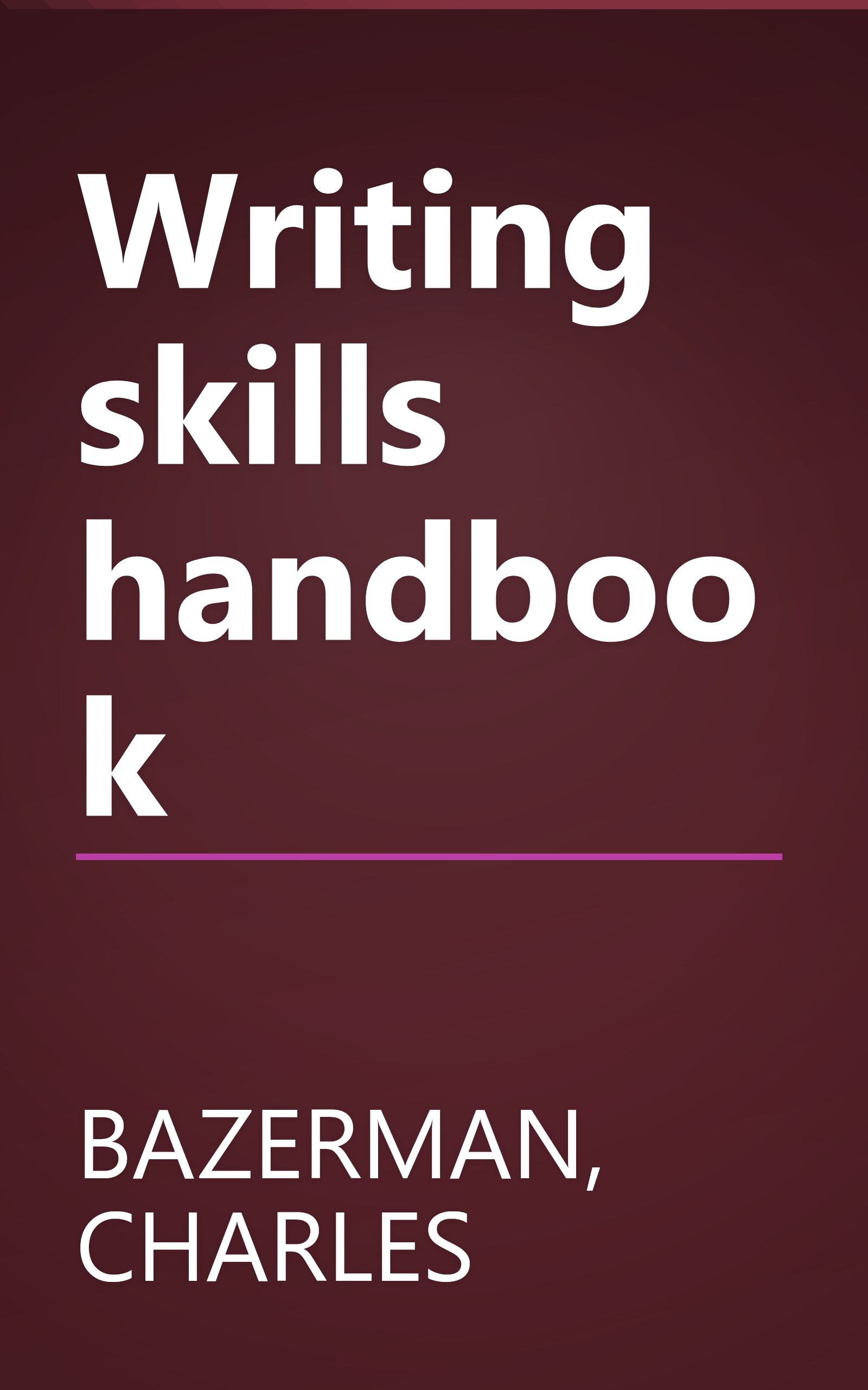 Writing skills handbook book cover