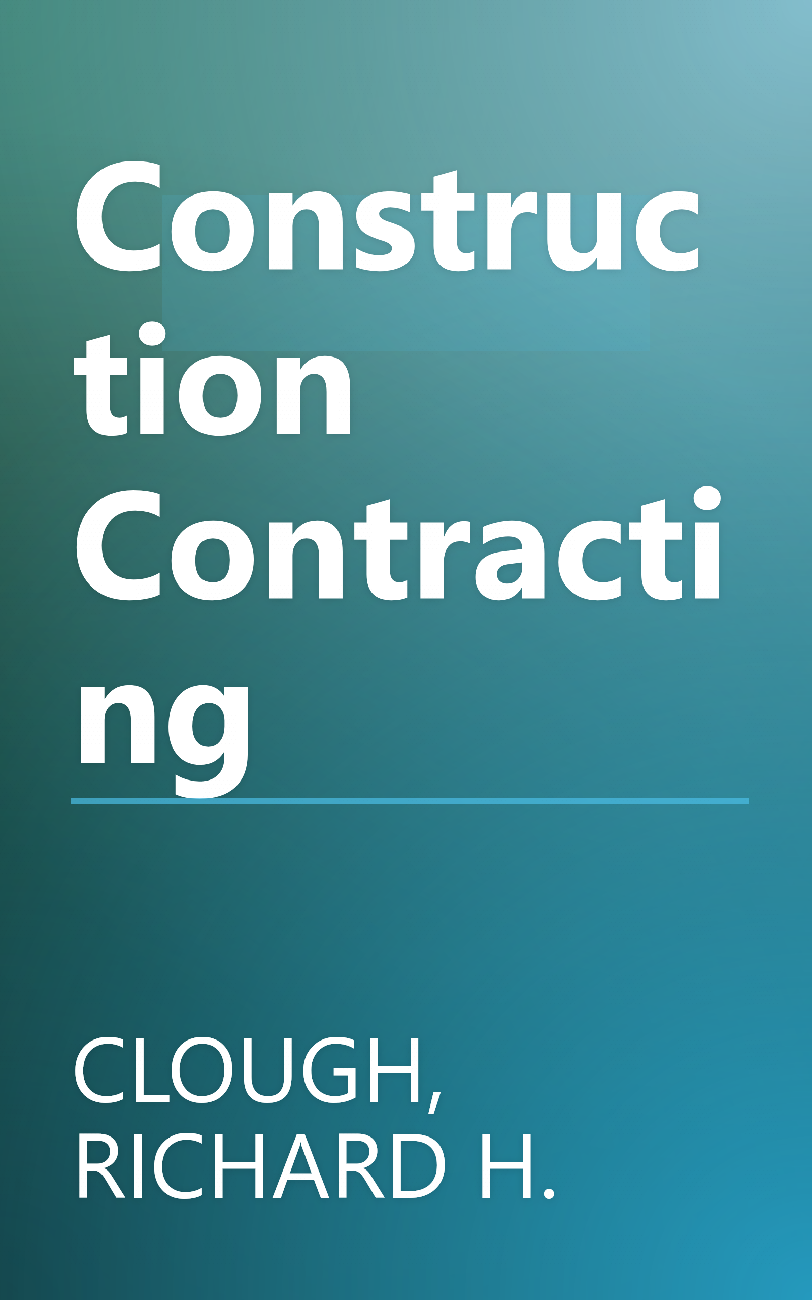 Construction Contracting book cover