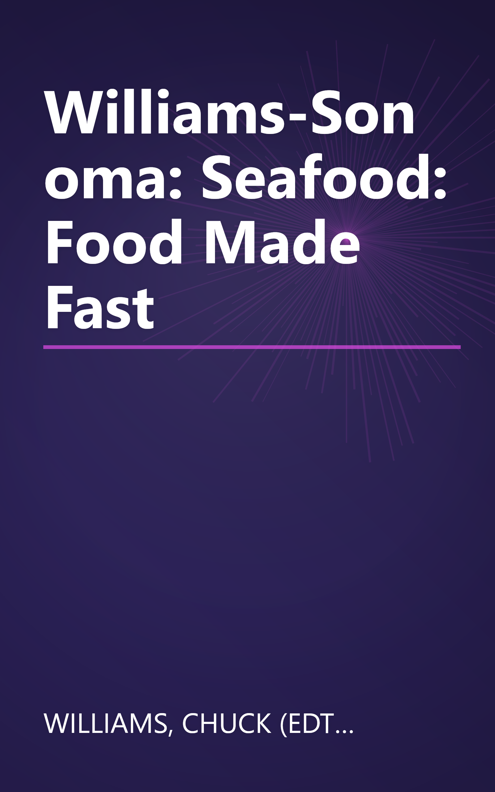 Williams-Sonoma: Seafood: Food Made Fast book cover