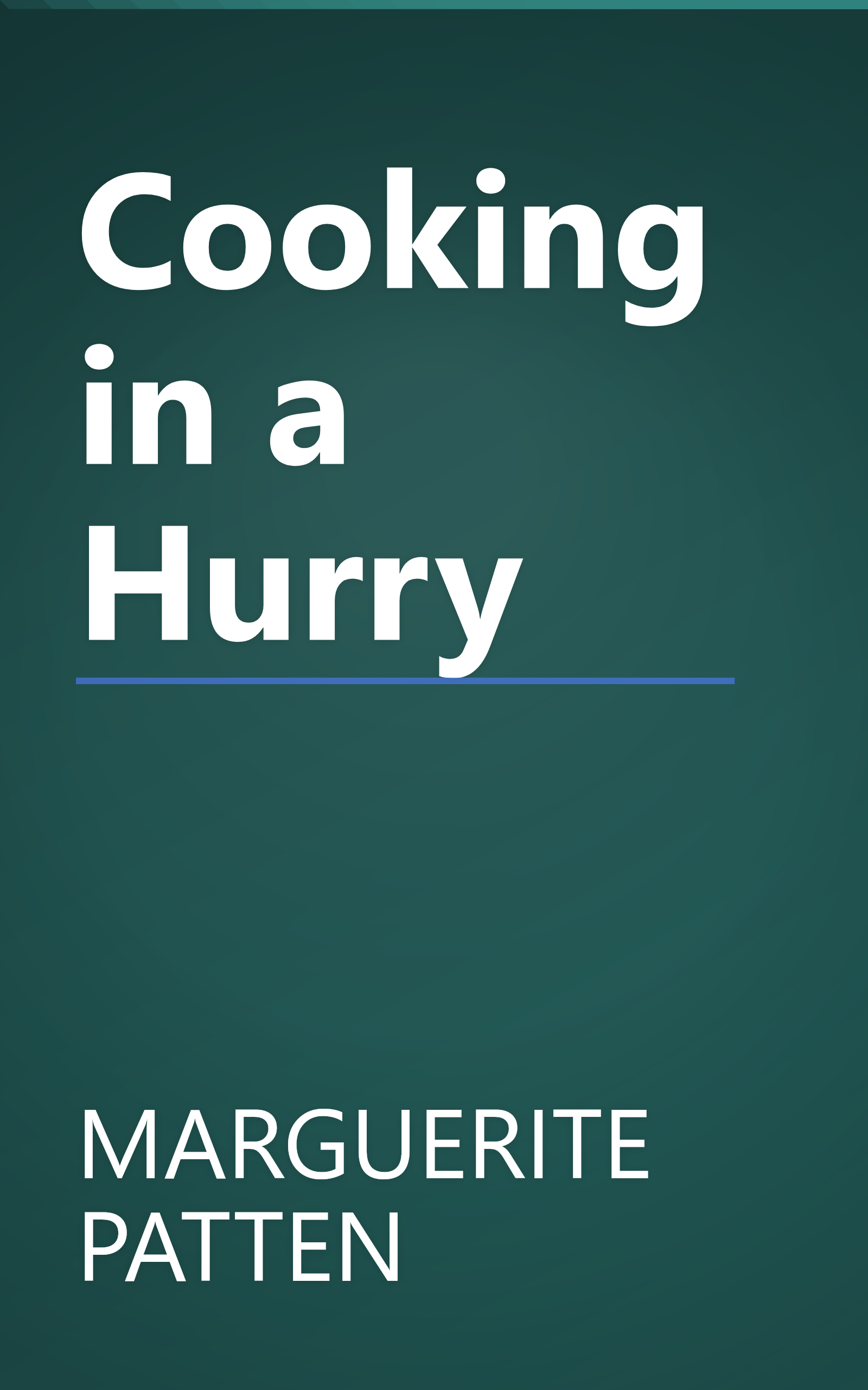 Cooking in a Hurry book cover