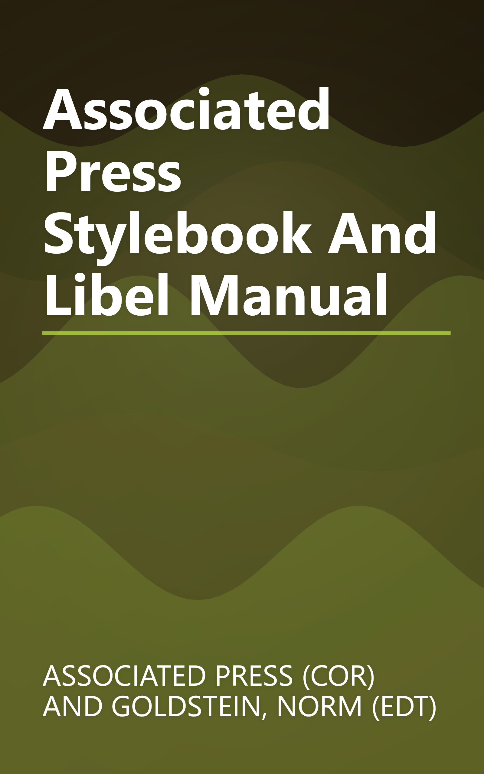 Associated Press Stylebook And Libel Manual book cover