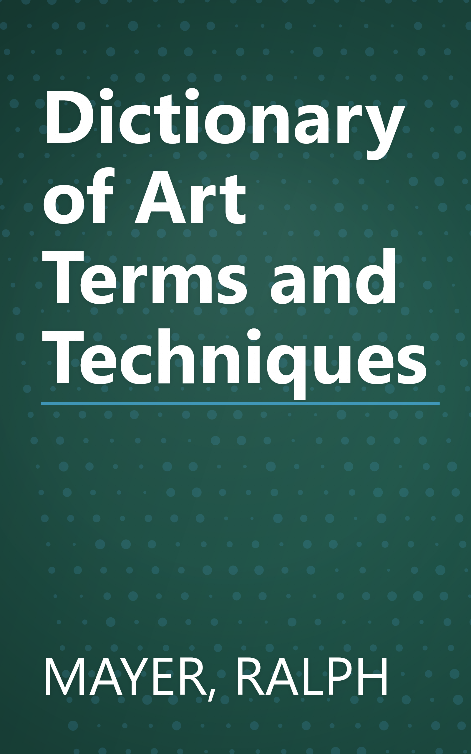 Dictionary of Art Terms and Techniques book cover