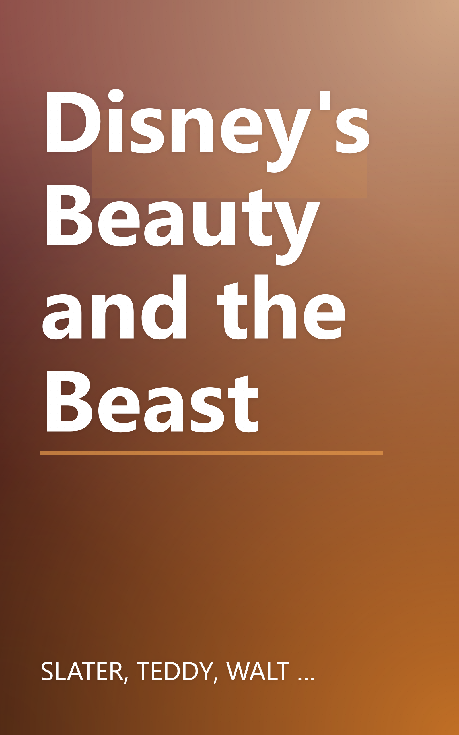 Disney's Beauty and the Beast book cover