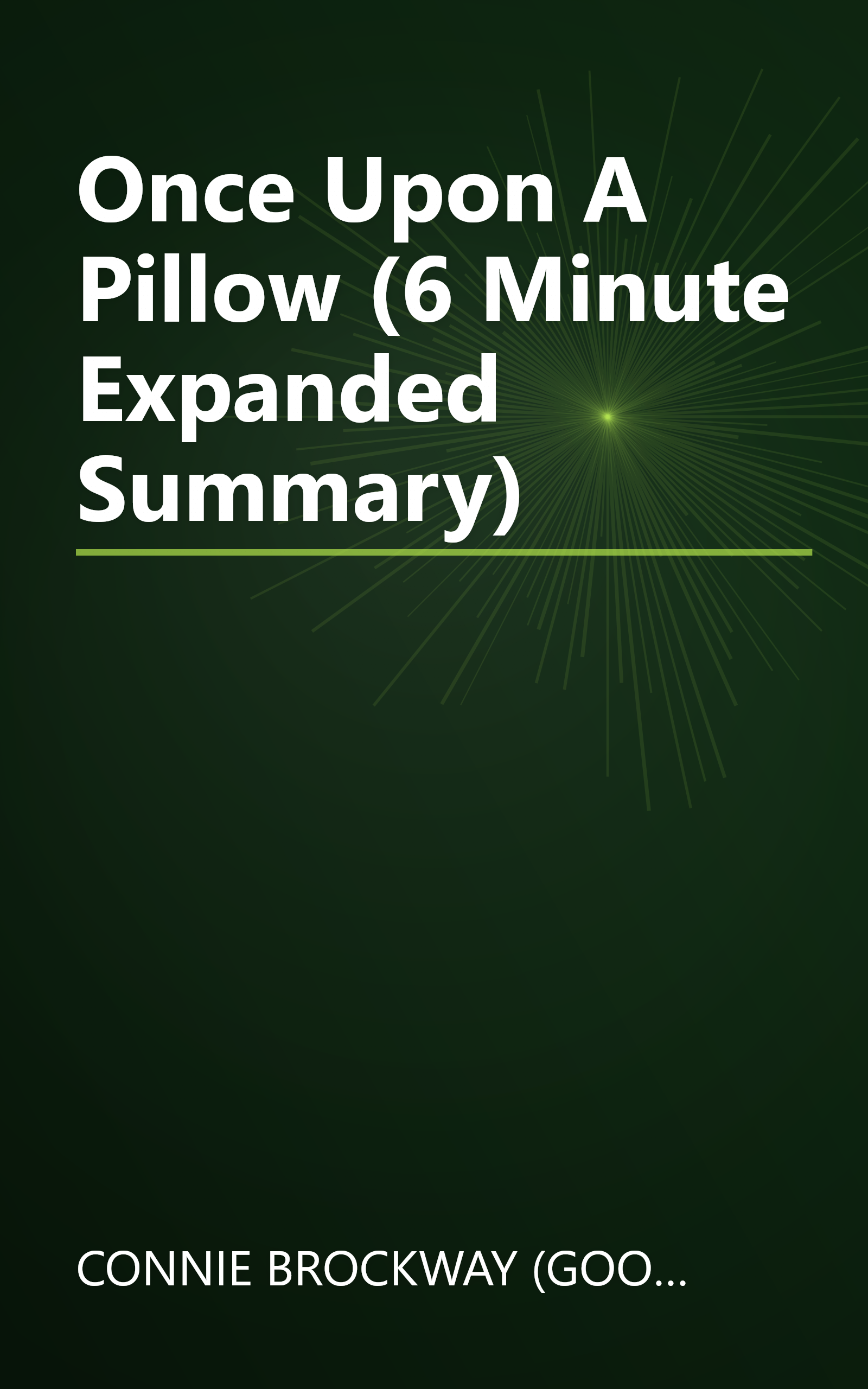 Once Upon A Pillow (6 Minute   Expanded Summary) book cover